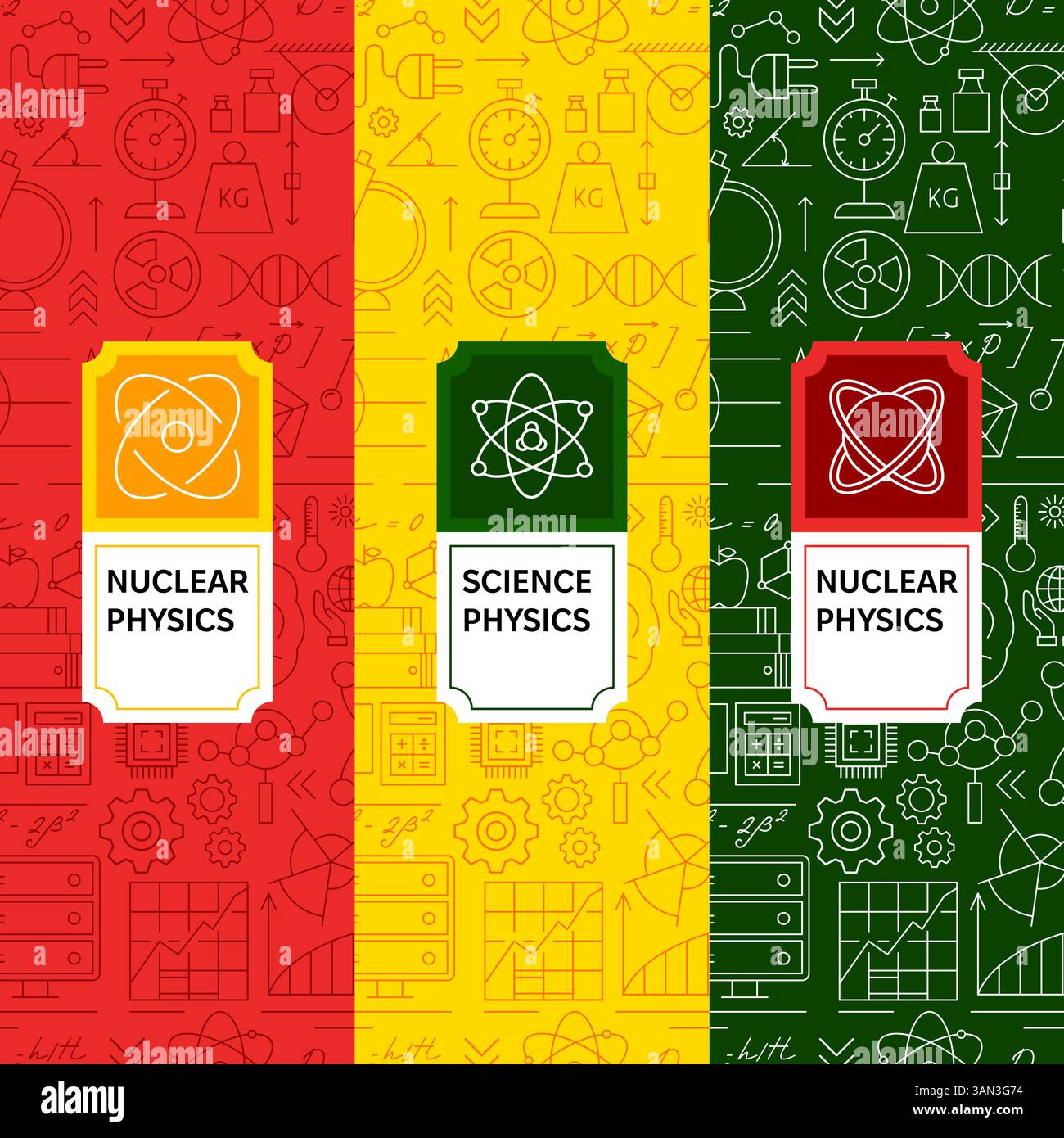 Nuclear Physics Package Labels Stock Vector Image & Art - Alamy