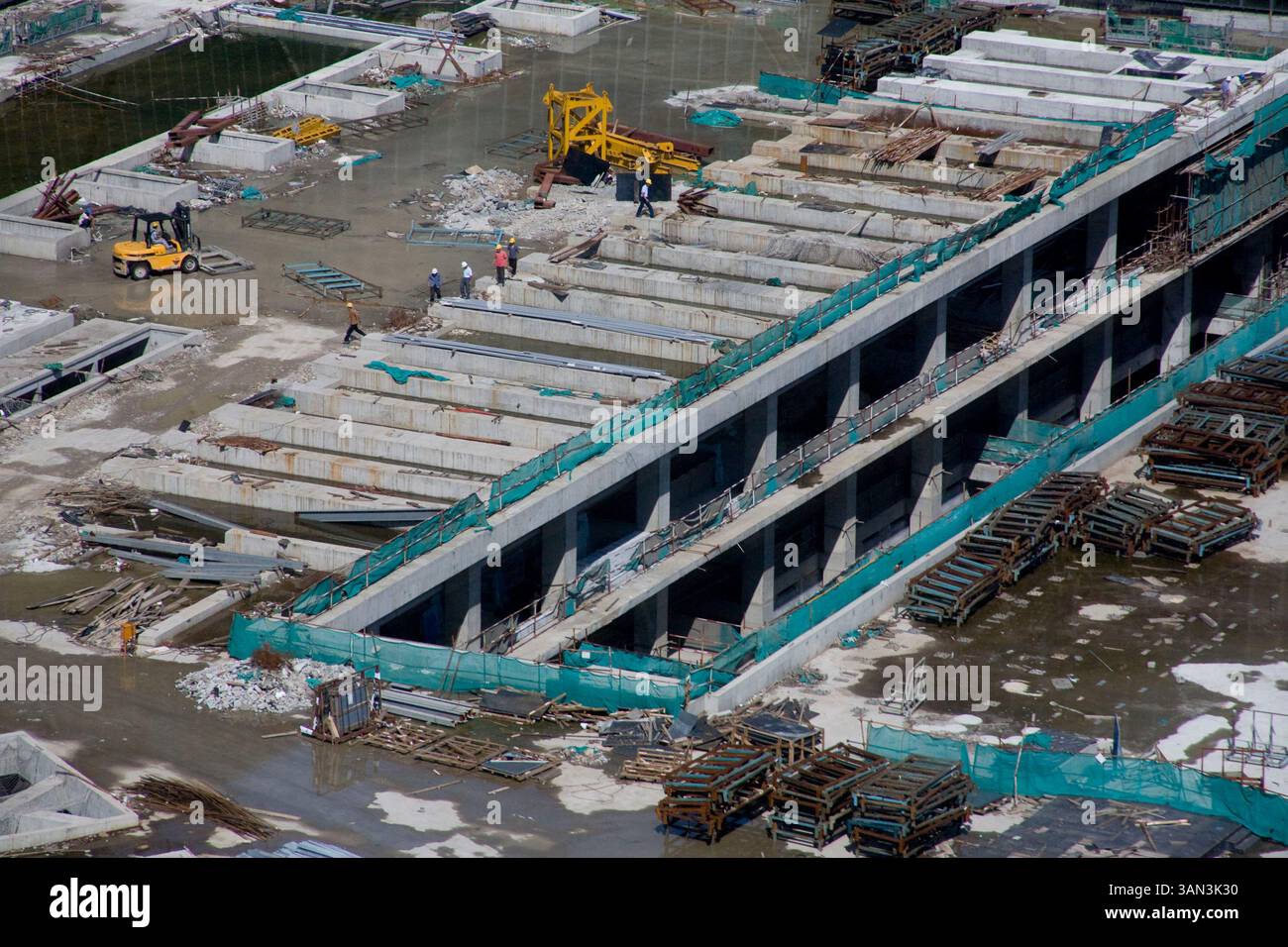 Oct 31, 2008 - Beijing, China - Workers finish the facade of CCTV's ...
