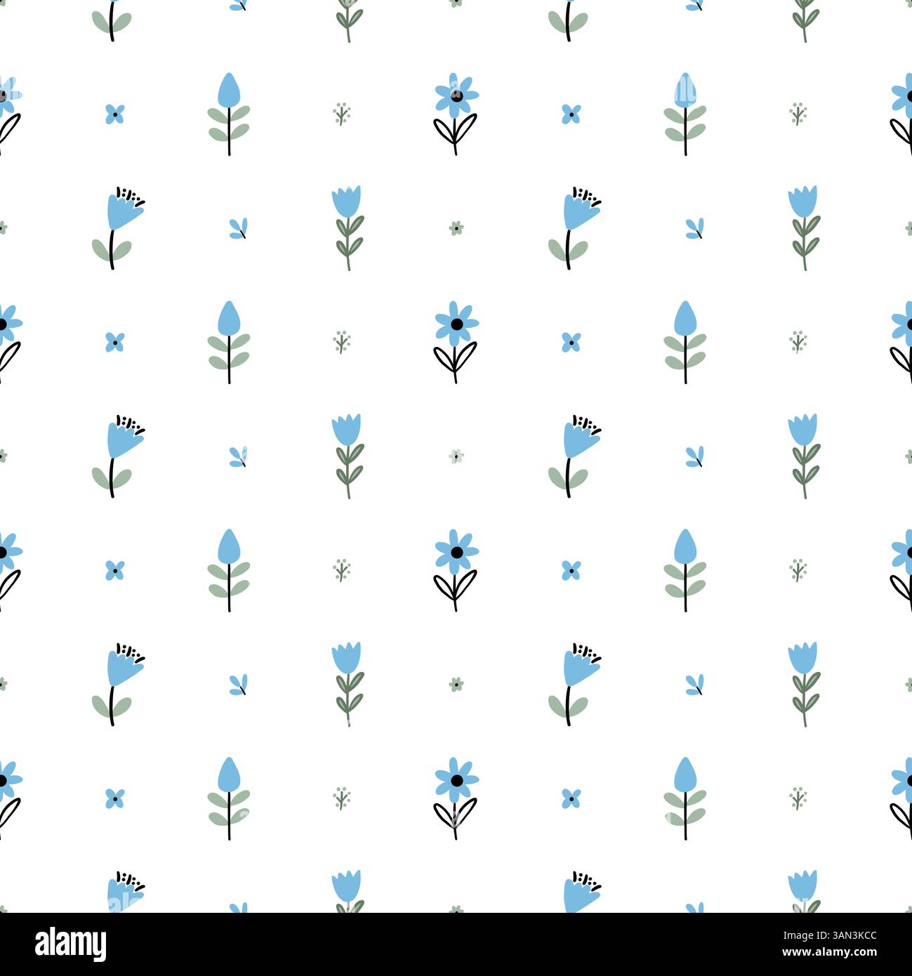 Seamless Spring Floral Pattern for Baby Fabric Stock Vector Image & Art ...