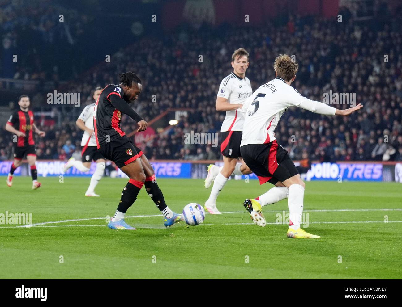 Bournemouth's Antoine Semenyo scores their side's first goal of the ...