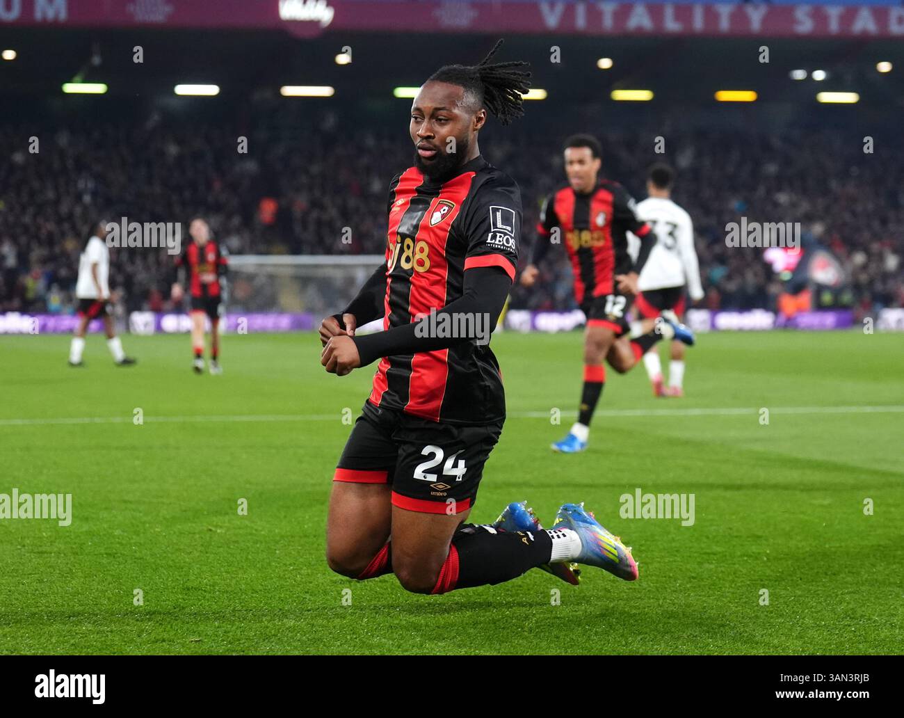 Bournemouth's Antoine Semenyo celebrates scoring their side's first ...