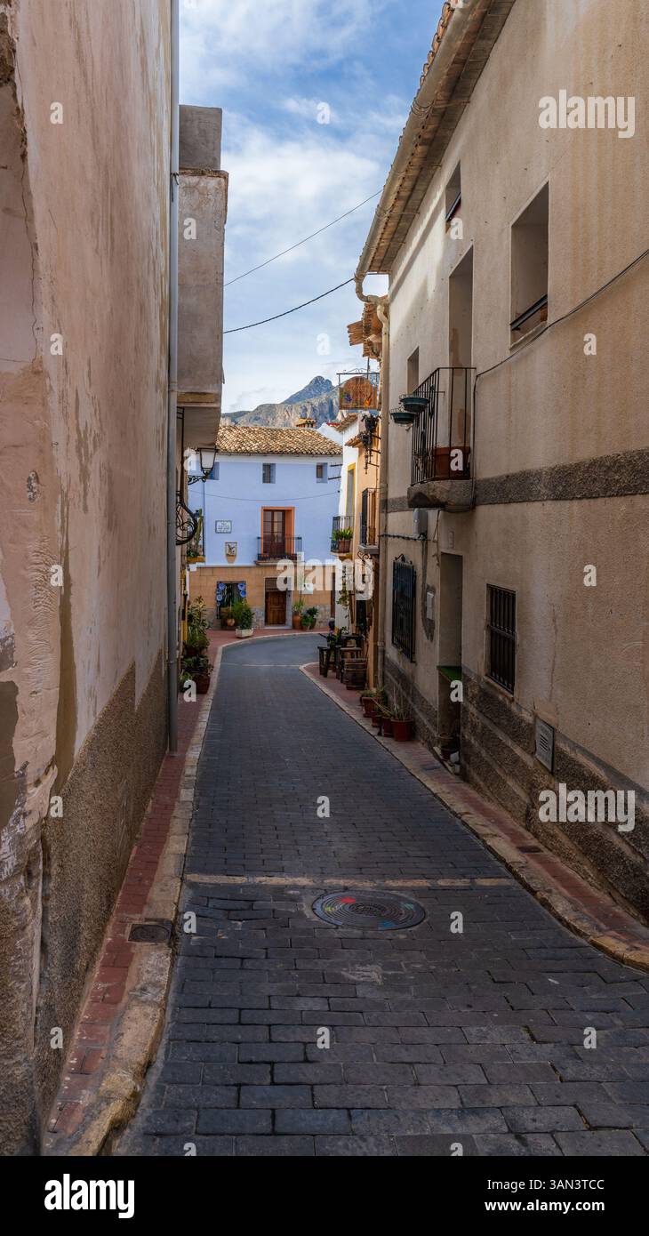 Polop, Spain, February 25, 2025. View of the village of Polop de la ...