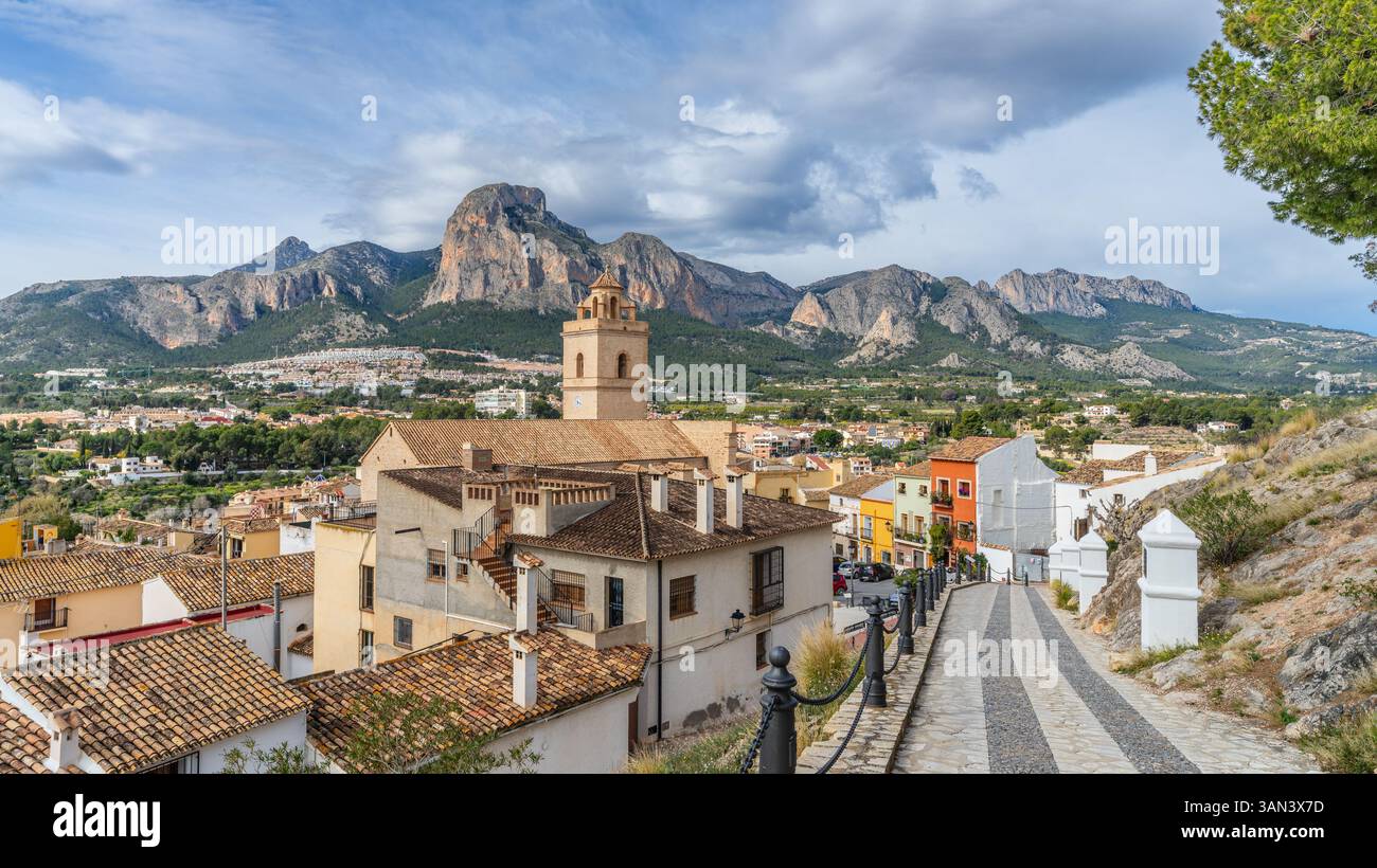 Polop, Spain, February 25, 2025. View of the village of Polop de la ...