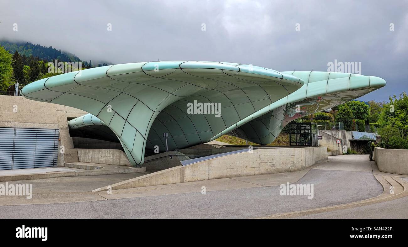 The beautiful Hungerburg Funicular railway Hungerburgbahn in Innsbruck ...