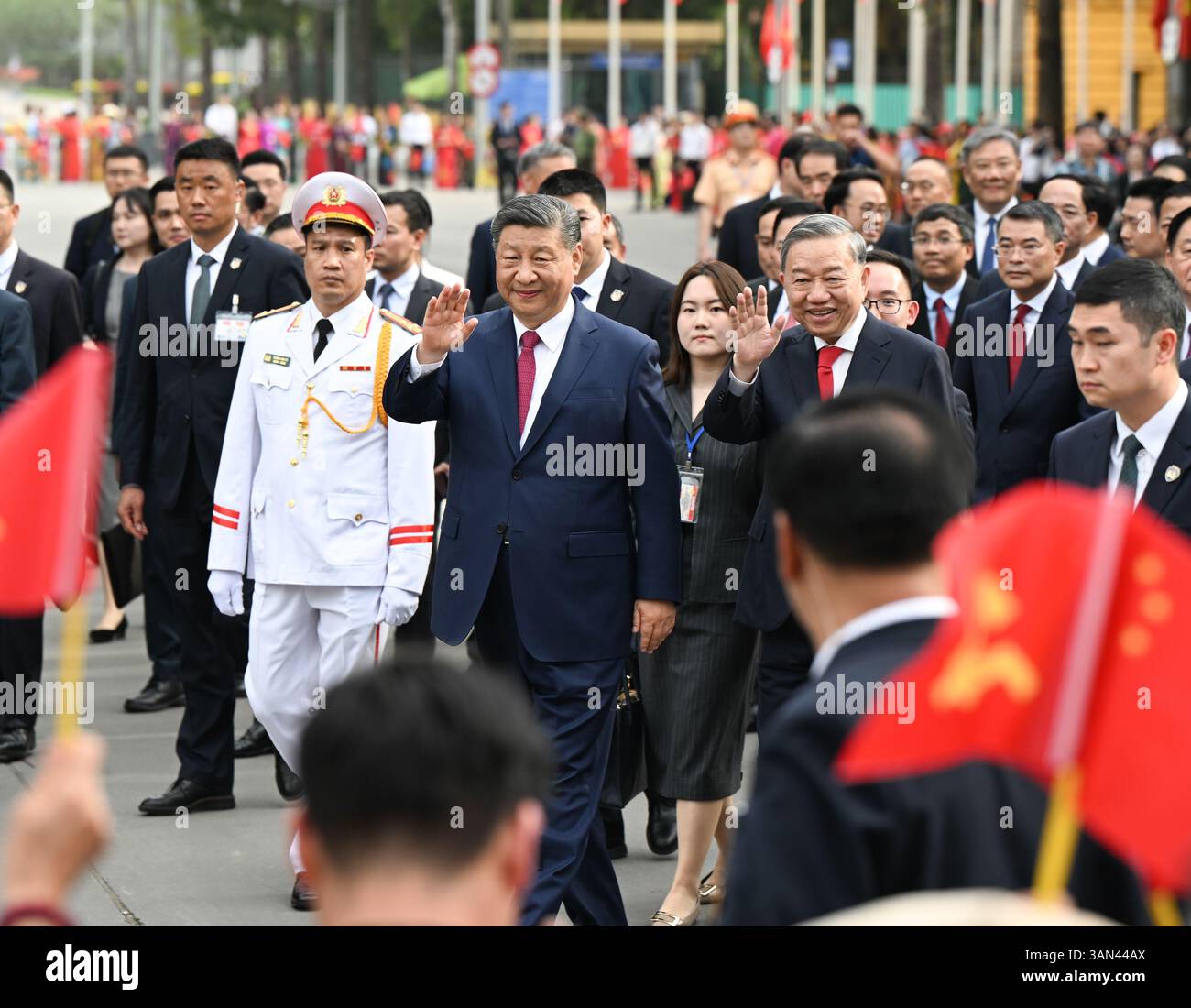 Hanoi, Vietnam. 14th Apr, 2025. Xi Jinping, general secretary of the ...