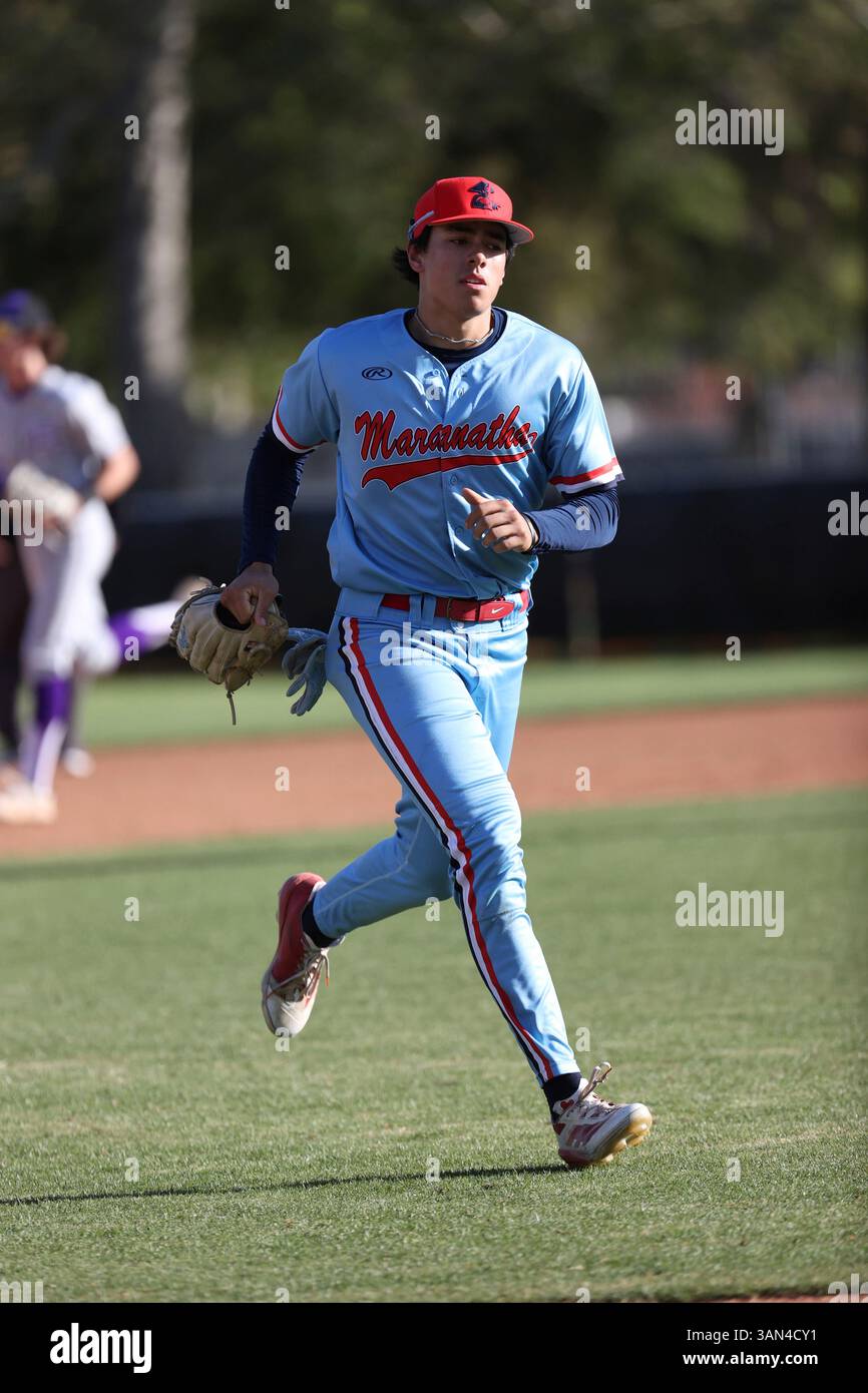 Josh Proctor of Maranantha High School during a game against Rancho ...