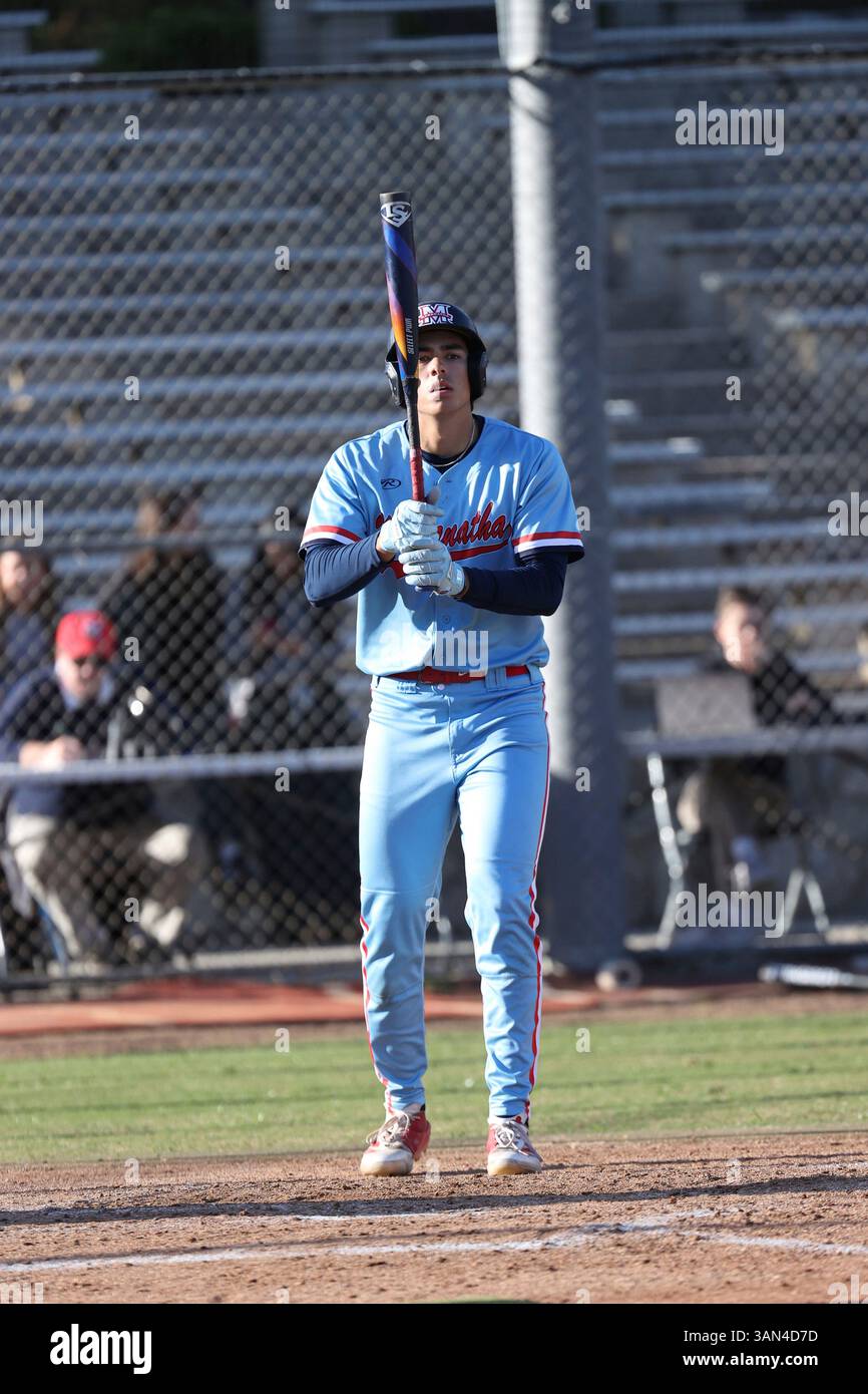 Josh Proctor of Maranantha High School bats during a game against ...