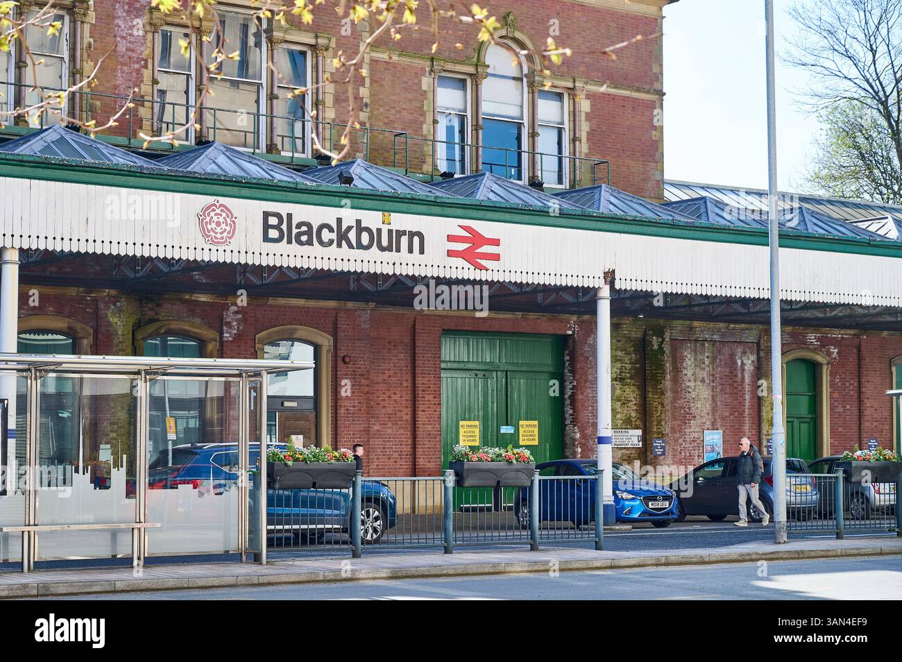 Blackburn railway station exterior Stock Photo - Alamy