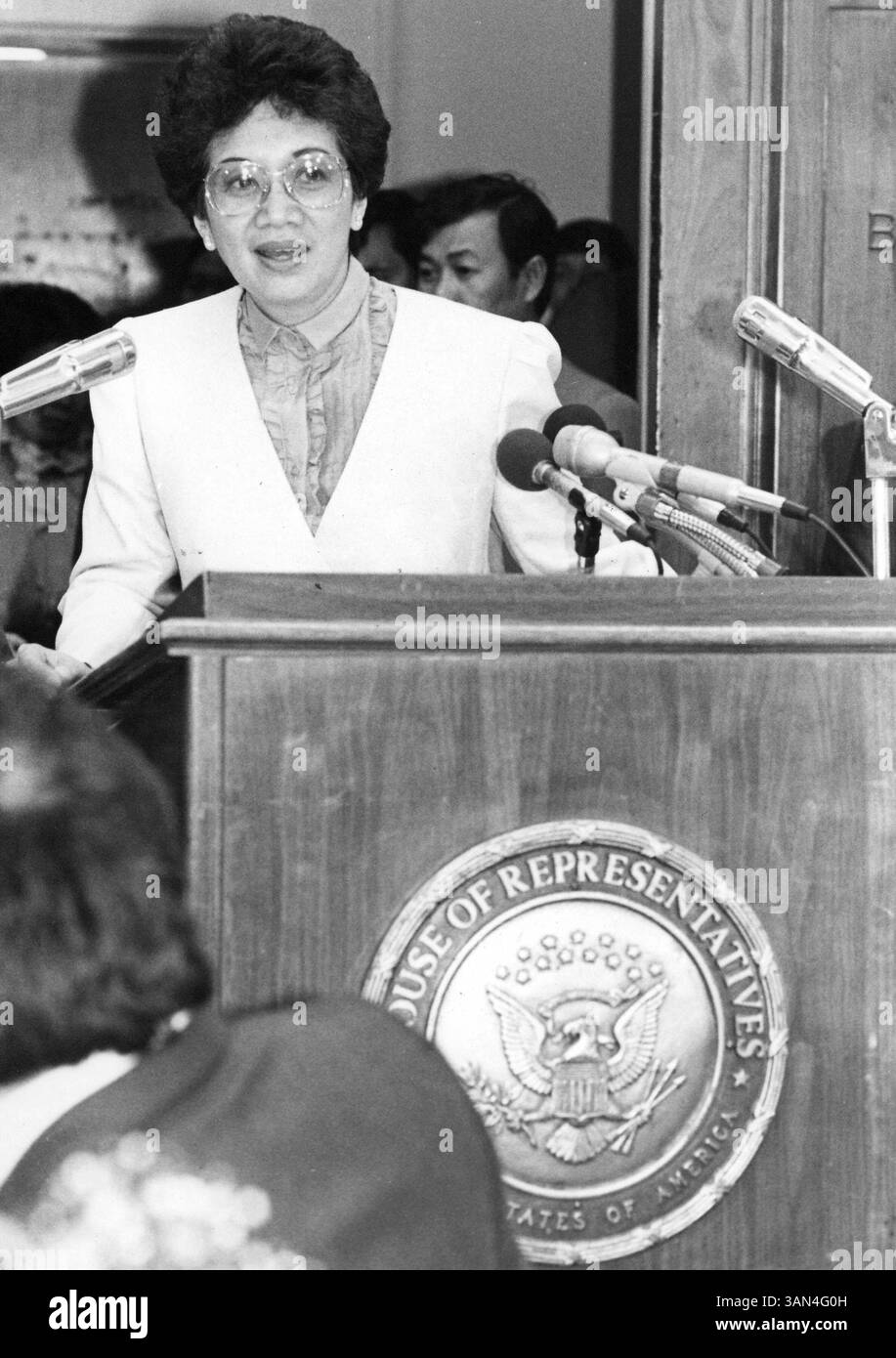CORAZON AQUINO.at the Capitol in Washington, DC. during her firt visit ...