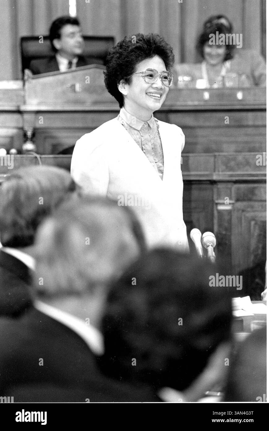 CORAZON AQUINO.Photo by Vincent Fabella-Globe Photos, Inc. Â© 1986 ...