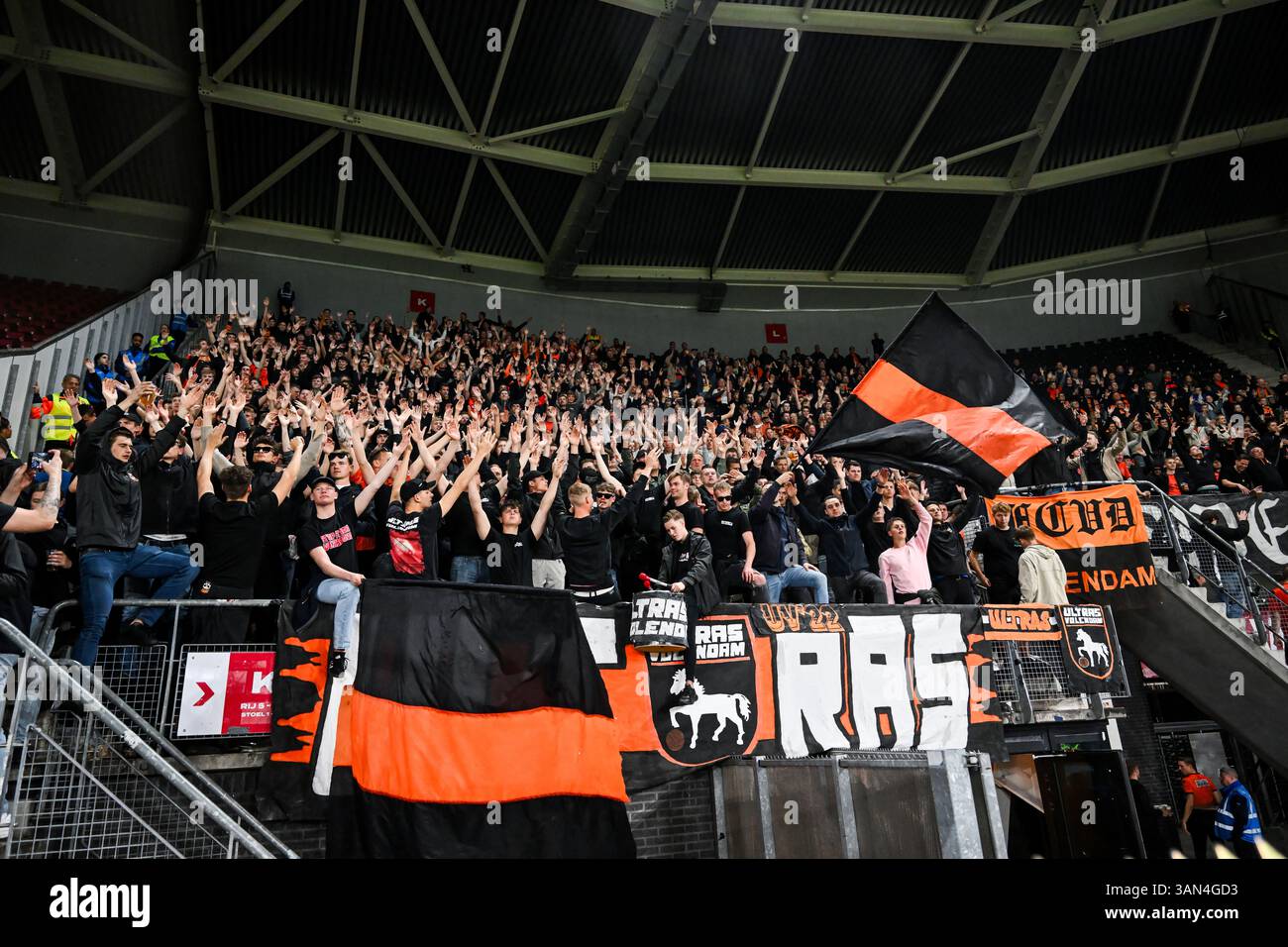 ALKMAAR - Fans of FC Volendam during the Dutch Premier League match ...