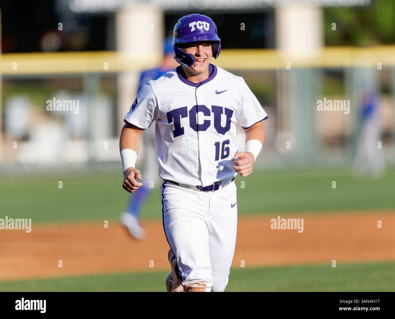 April 11, 2025: Texas Christian University's Nolan Trager (16) running ...