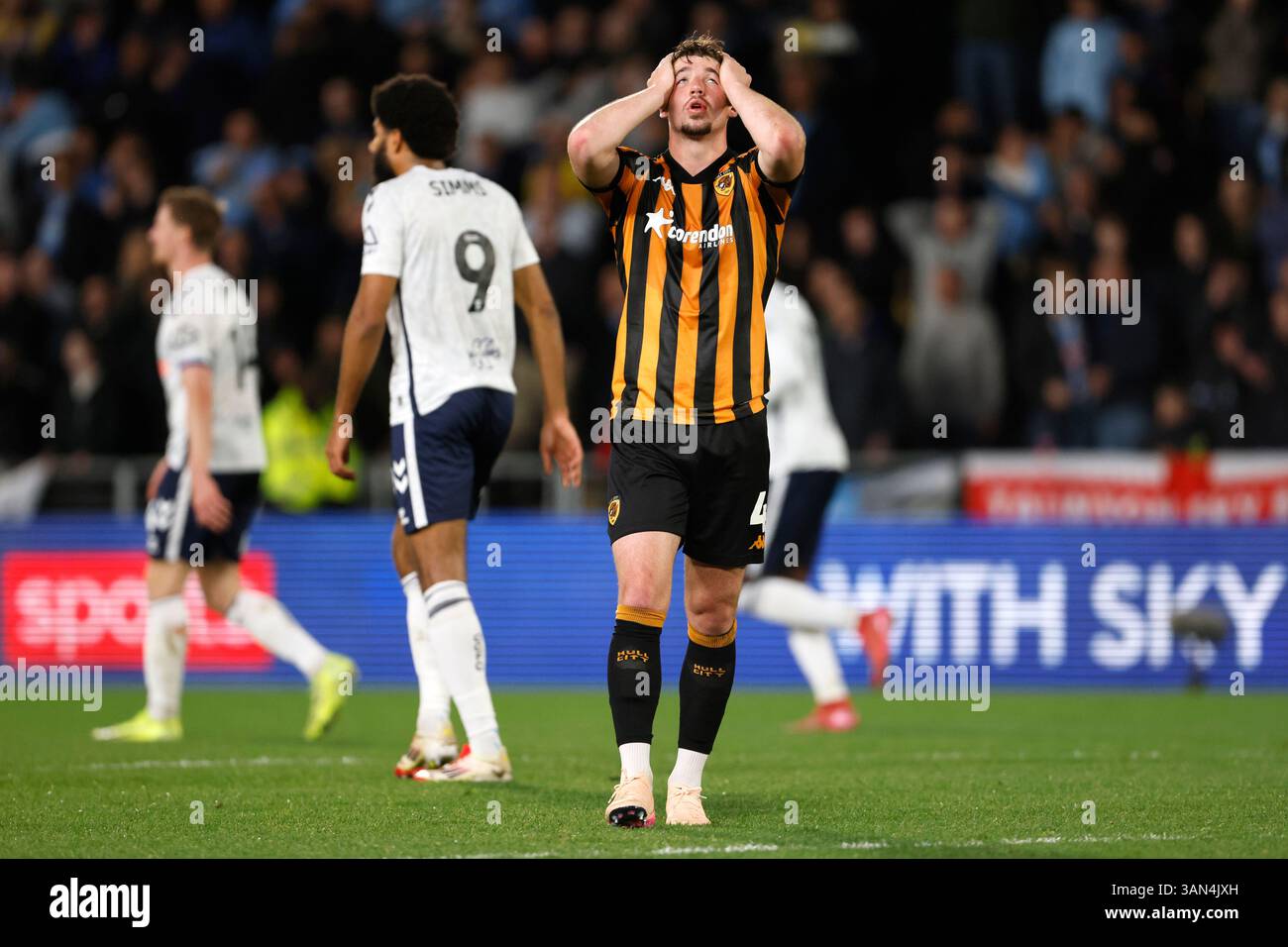 Hull City's Charlie Hughes rues a missed chance during the Sky Bet ...