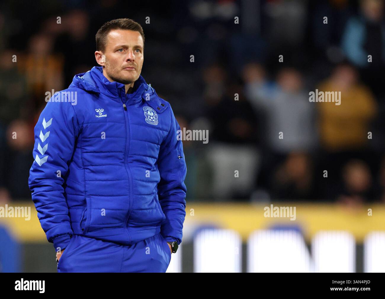 Coventry City assistant head coach Joe Edwards during the Sky Bet ...