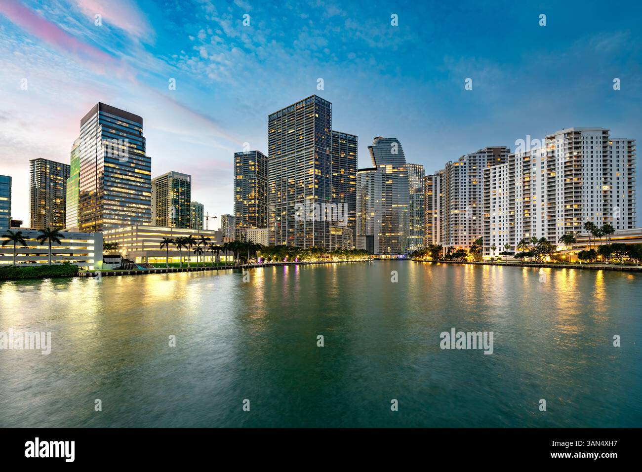 Miami view brickell key area hi-res stock photography and images - Alamy