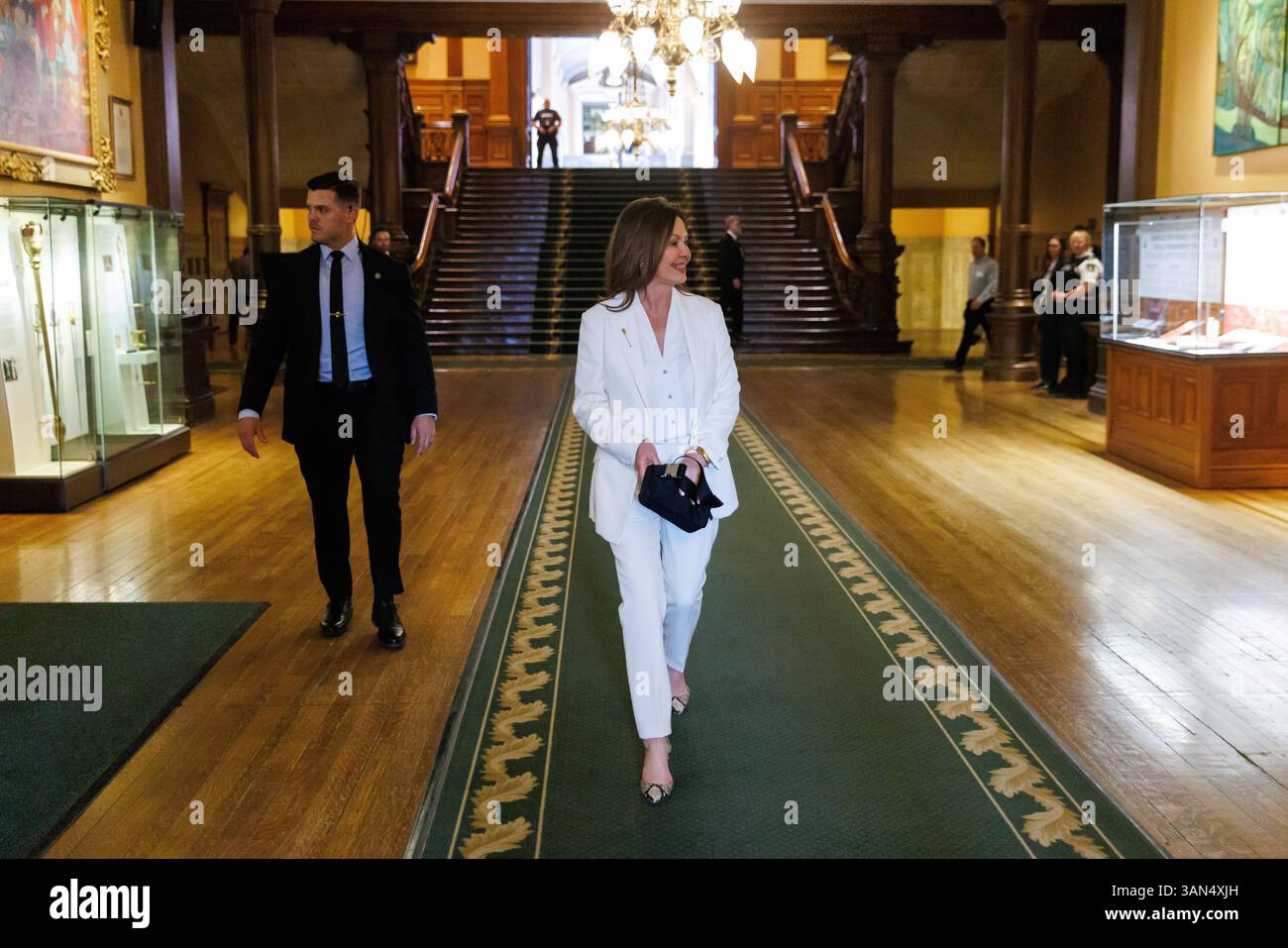 Toronto, Canada. 14th Apr, 2025. Donna Skelly walks through Queen's ...