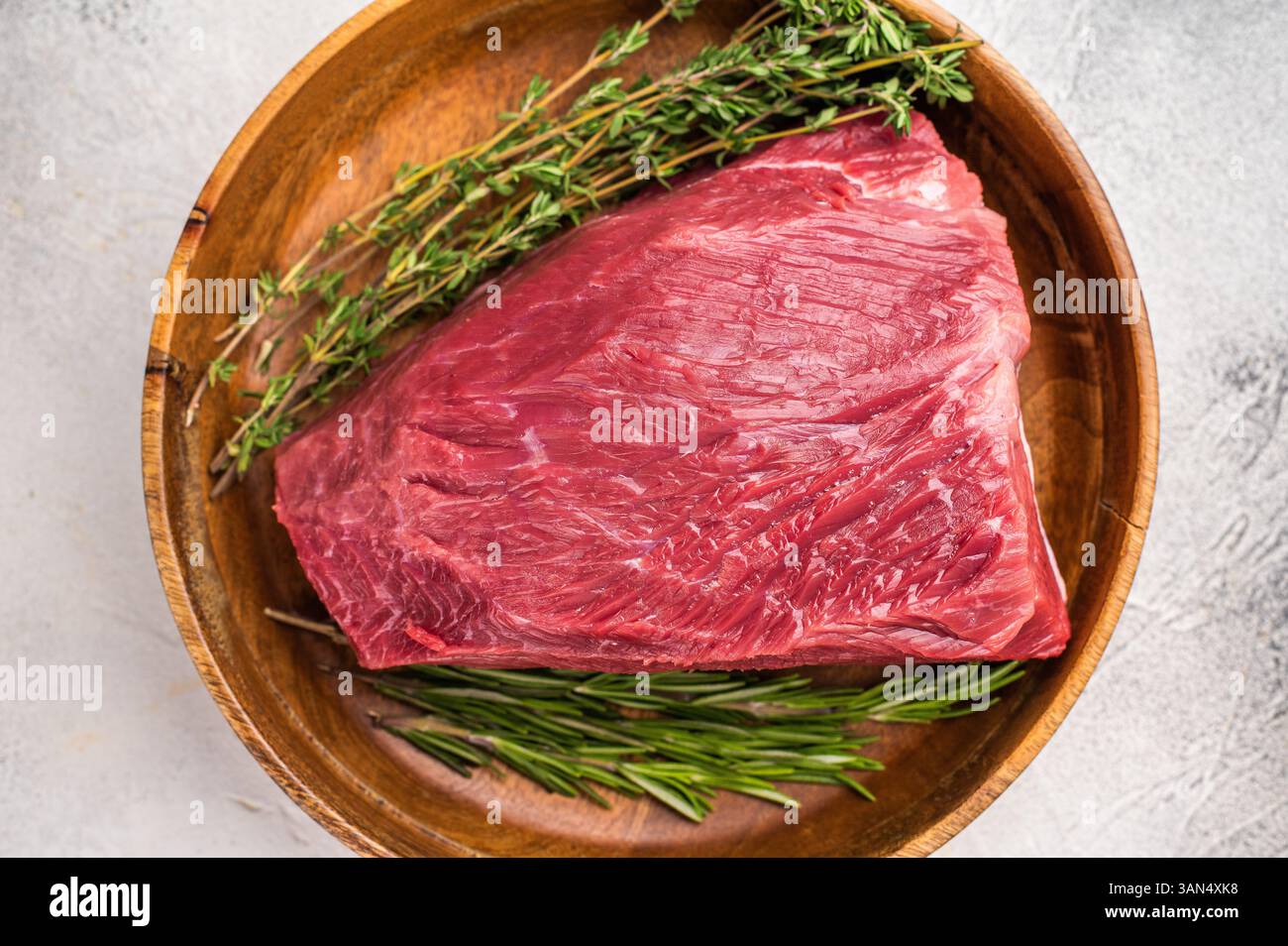 Fresh Roe Deer meat, raw Wild Venison Game Meat. white background. top ...