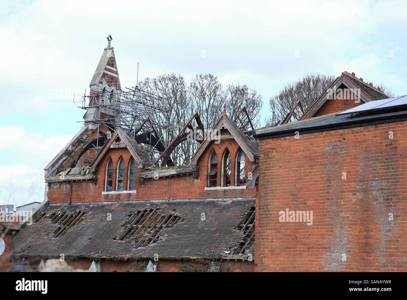 St Michaels Church derelict church building Ipswich Suffolk UK Stock ...