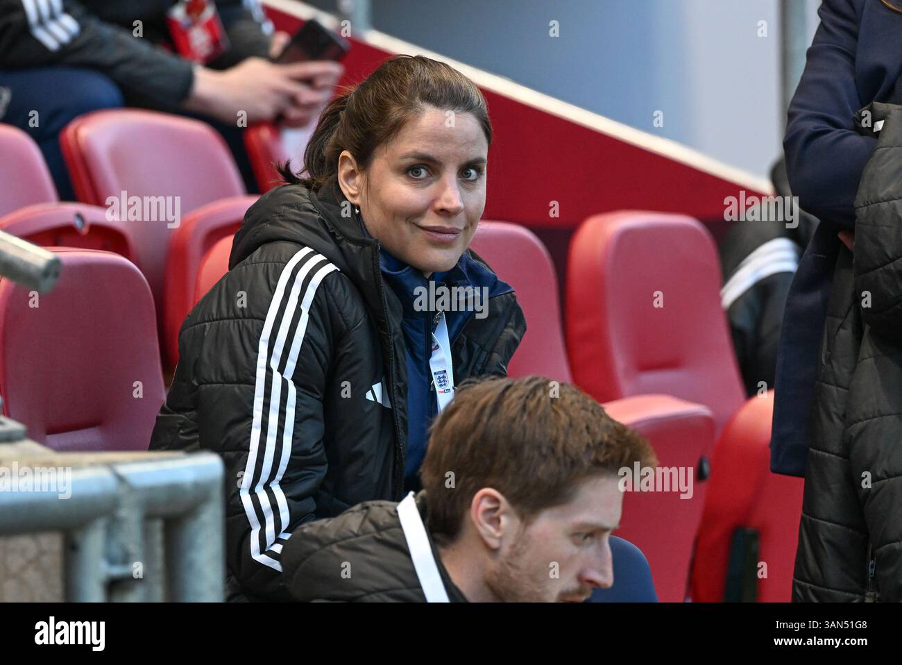Bristol, UK. 04th Apr, 2025. Press Officer Marie Verbeke of the RBFA ...