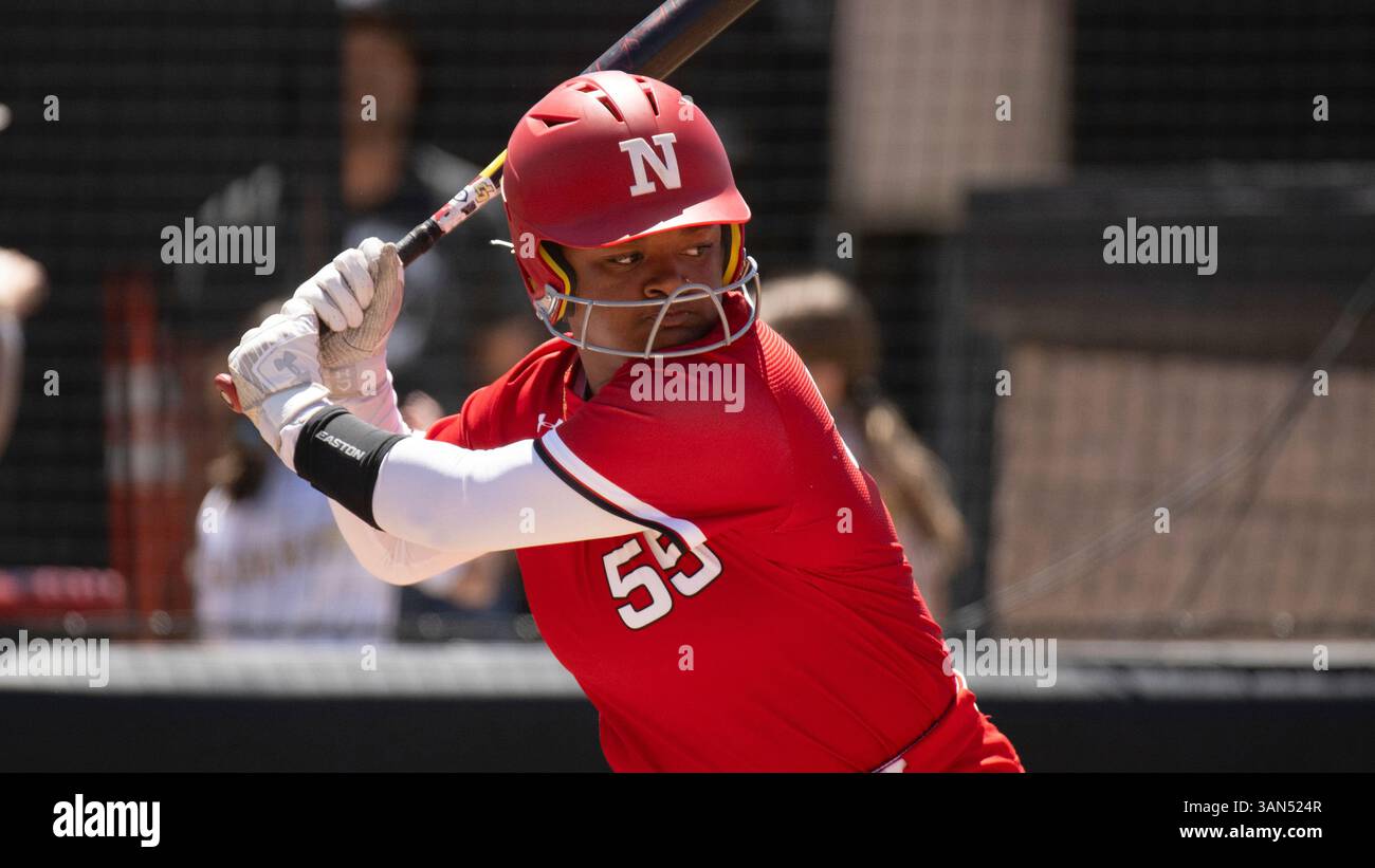 Cal State Northridge's Tiara Westbrook (55) bats during an NCAA ...