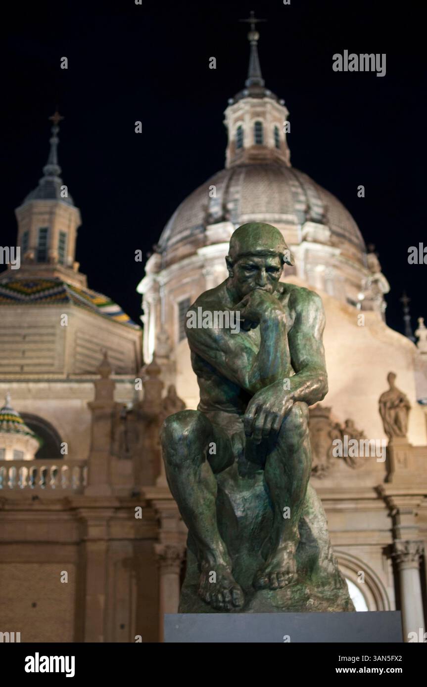 Jun 11, 2009 - Zaragoza, Spain - Le Penseur, bronze by Rodin in the ...