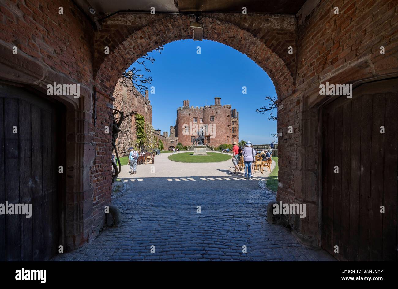 Statue of Fame borne aloft by the Winged Horse Pegasus framed by ...