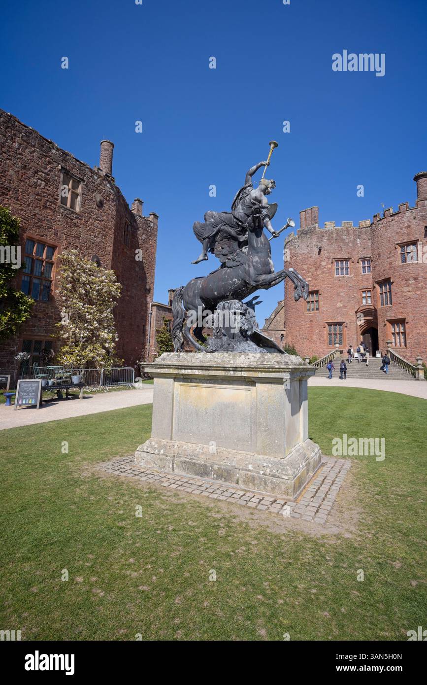 Statue of Fame borne aloft by the Winged Horse Pegasus in the entrance ...