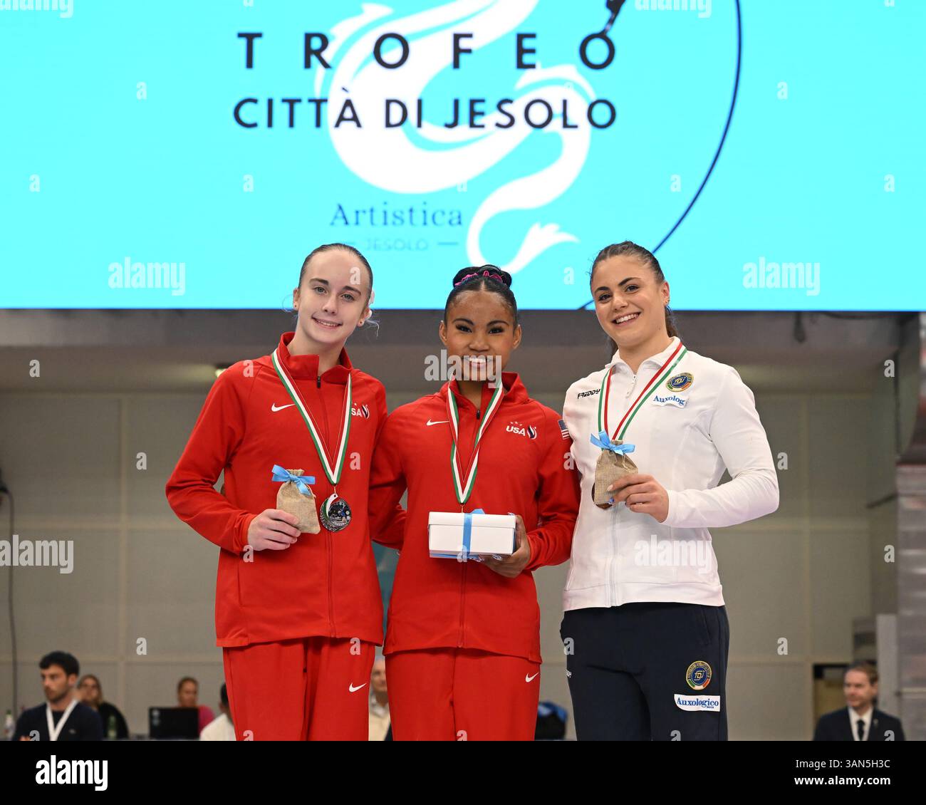Jesolo, Italy. 14th Apr, 2025. Jesolo Trophy captured at Pala Turismo, Jesolo on 13.Apr.2025 by ...