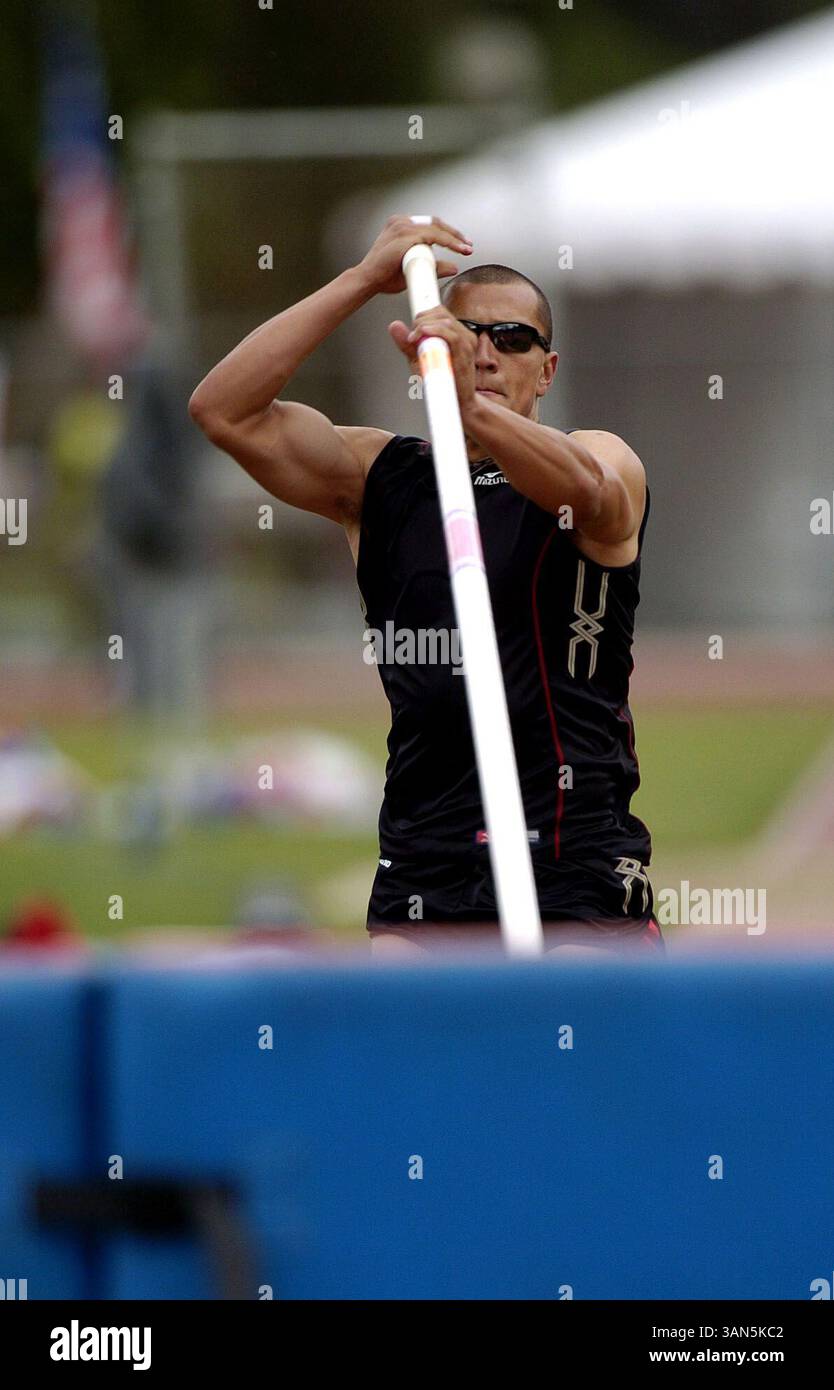 April 15, 2007: Giovanni Lanaro of Mexico sets a national record 19-00. ...