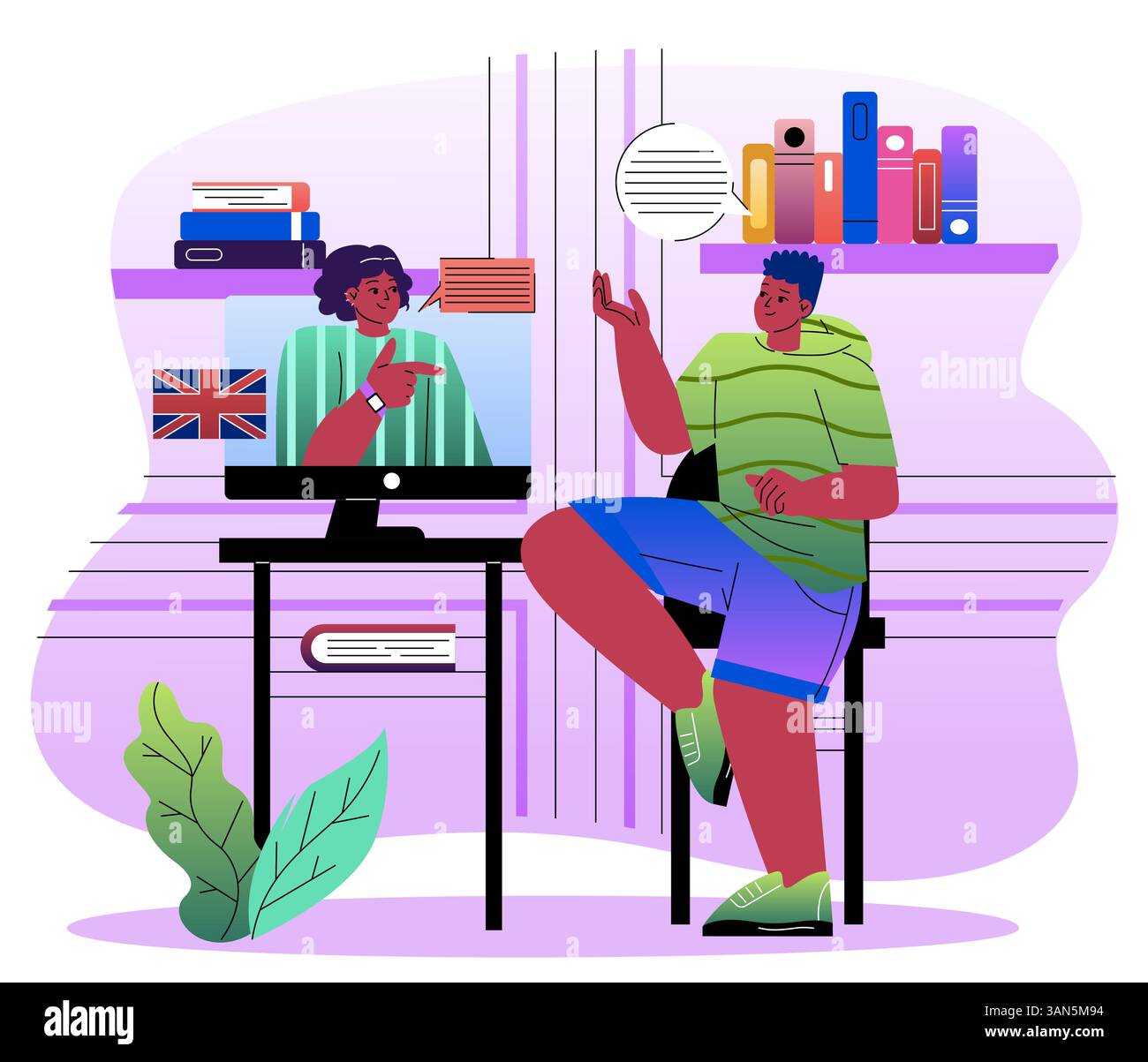 English language tutoring Stock Vector Images - Alamy