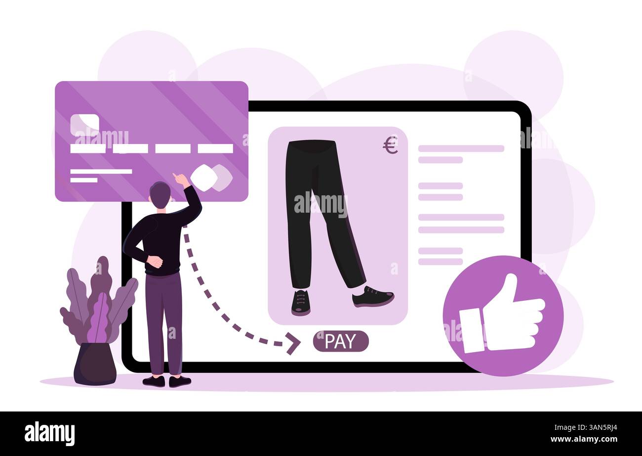 Online shopping payment concept. Vector illustration Stock Vector Image ...