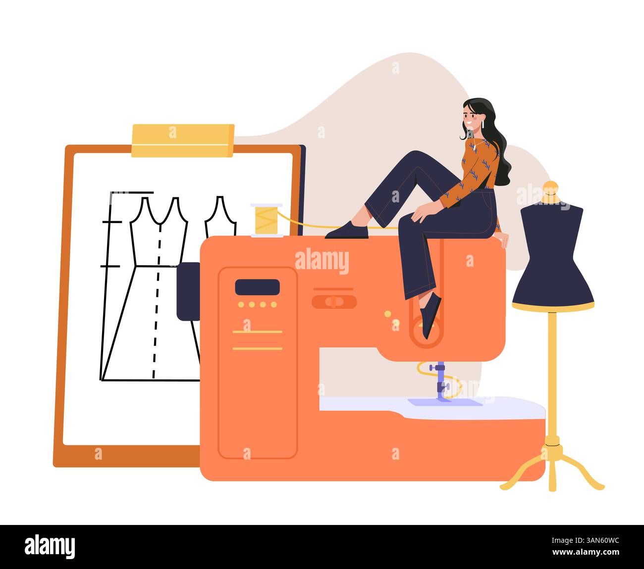 Fashion designer create fabric Cut Out Stock Images & Pictures - Alamy