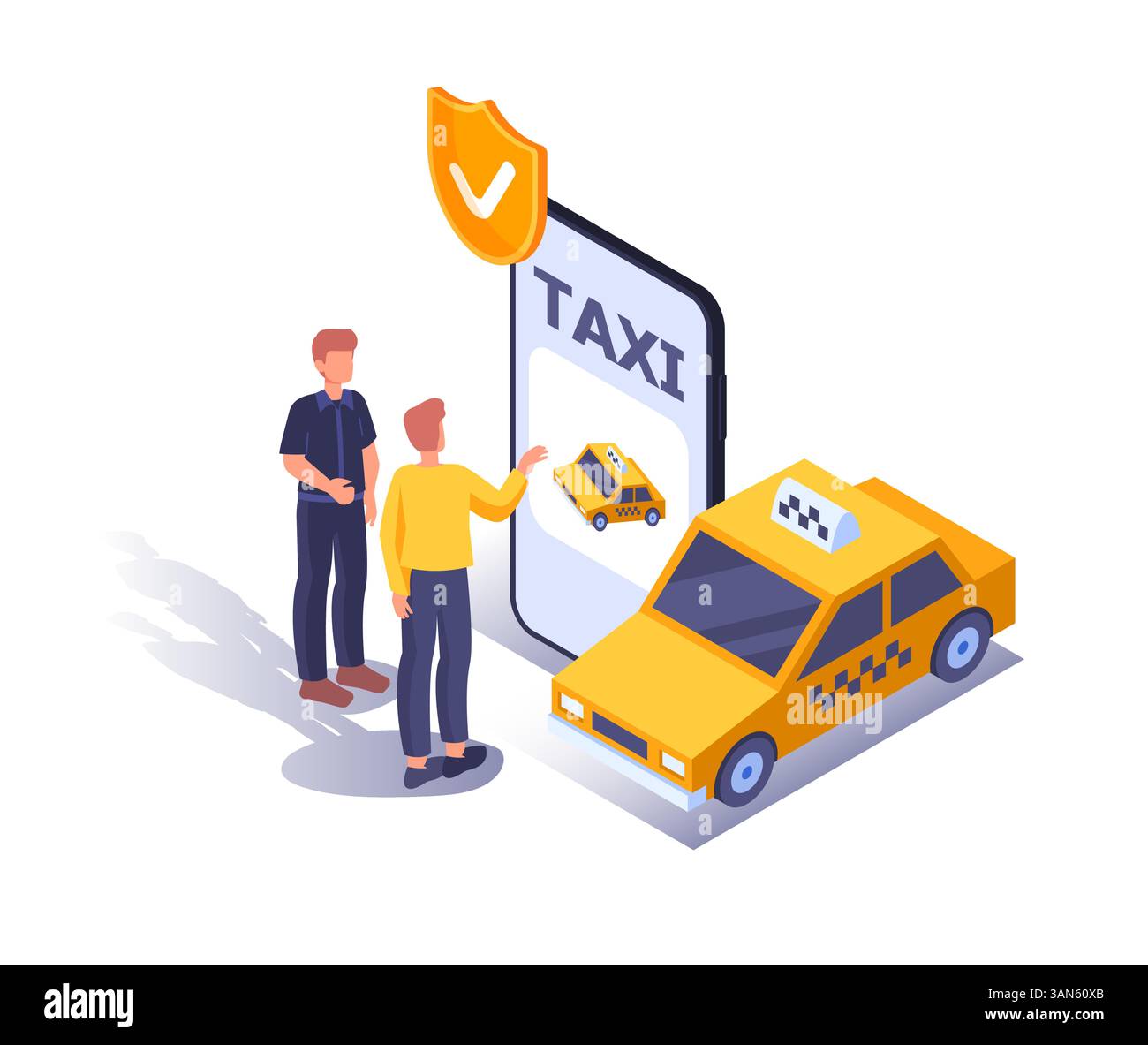 Booking taxi cab travel mobile Cut Out Stock Images & Pictures - Alamy