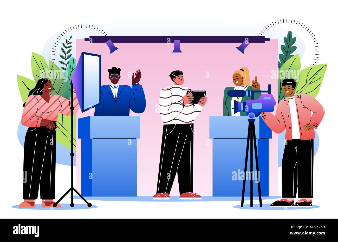 Team tv show caméra Stock Vector Images - Alamy