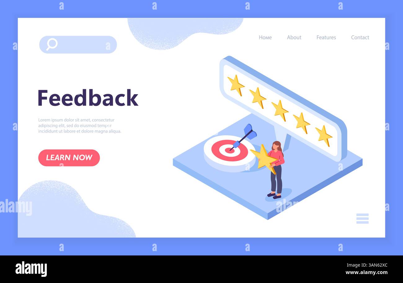 Customer feedback rating concept UI. Vector illustration Stock Vector ...