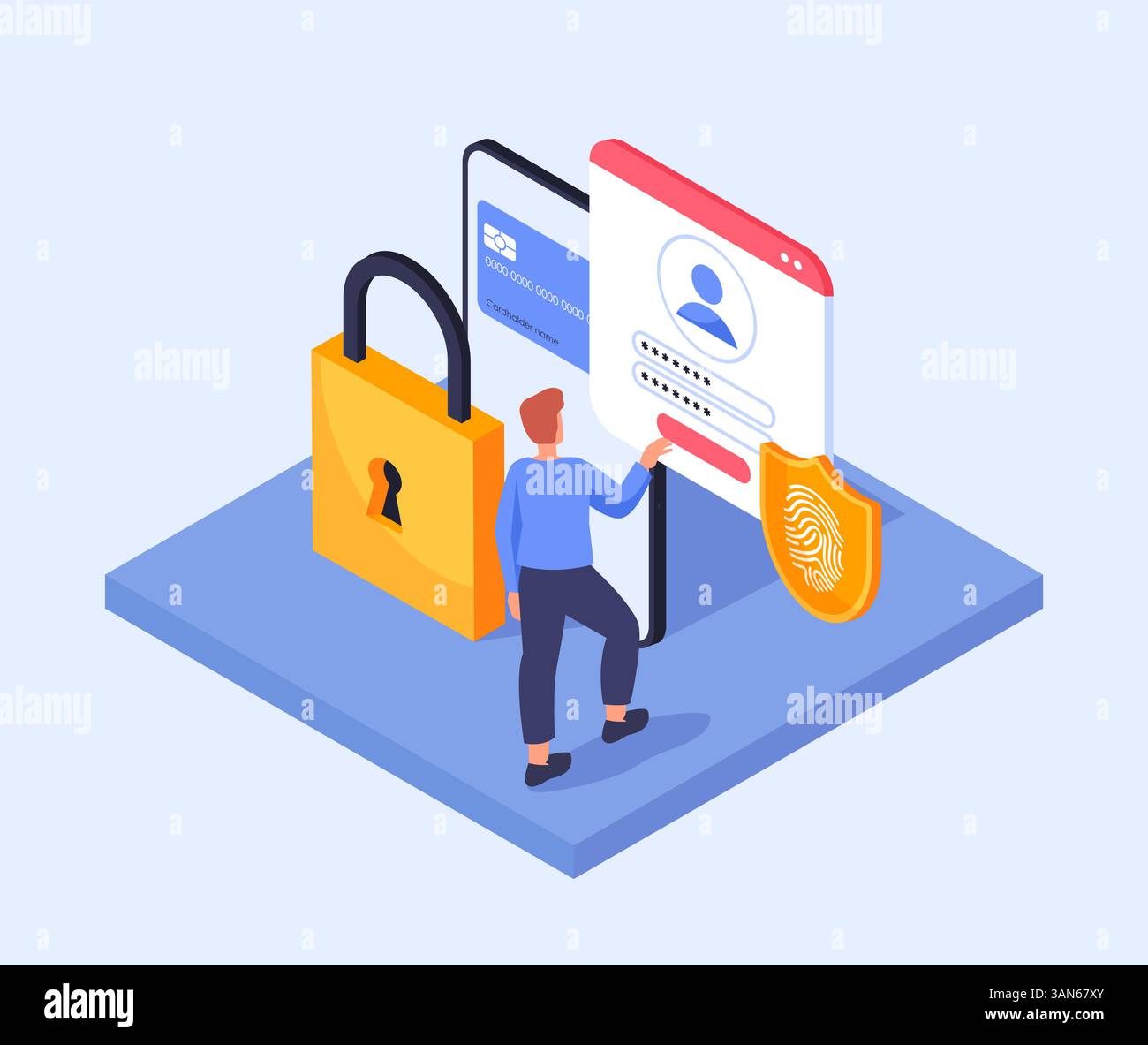 Login authentication security concept. Vector illustration Stock Vector ...