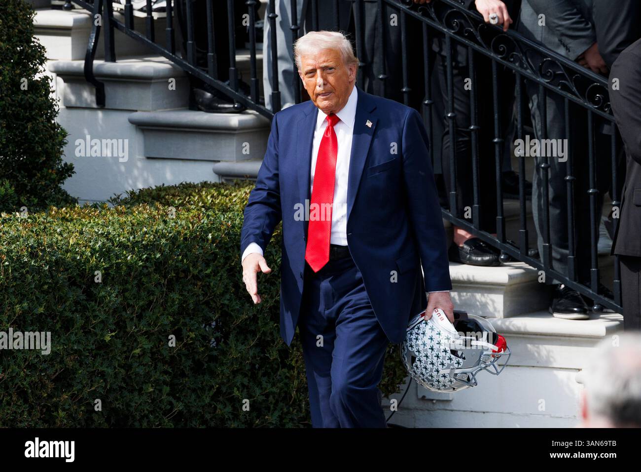 Washington, United States. 14th Apr, 2025. President Donald Trump holds ...