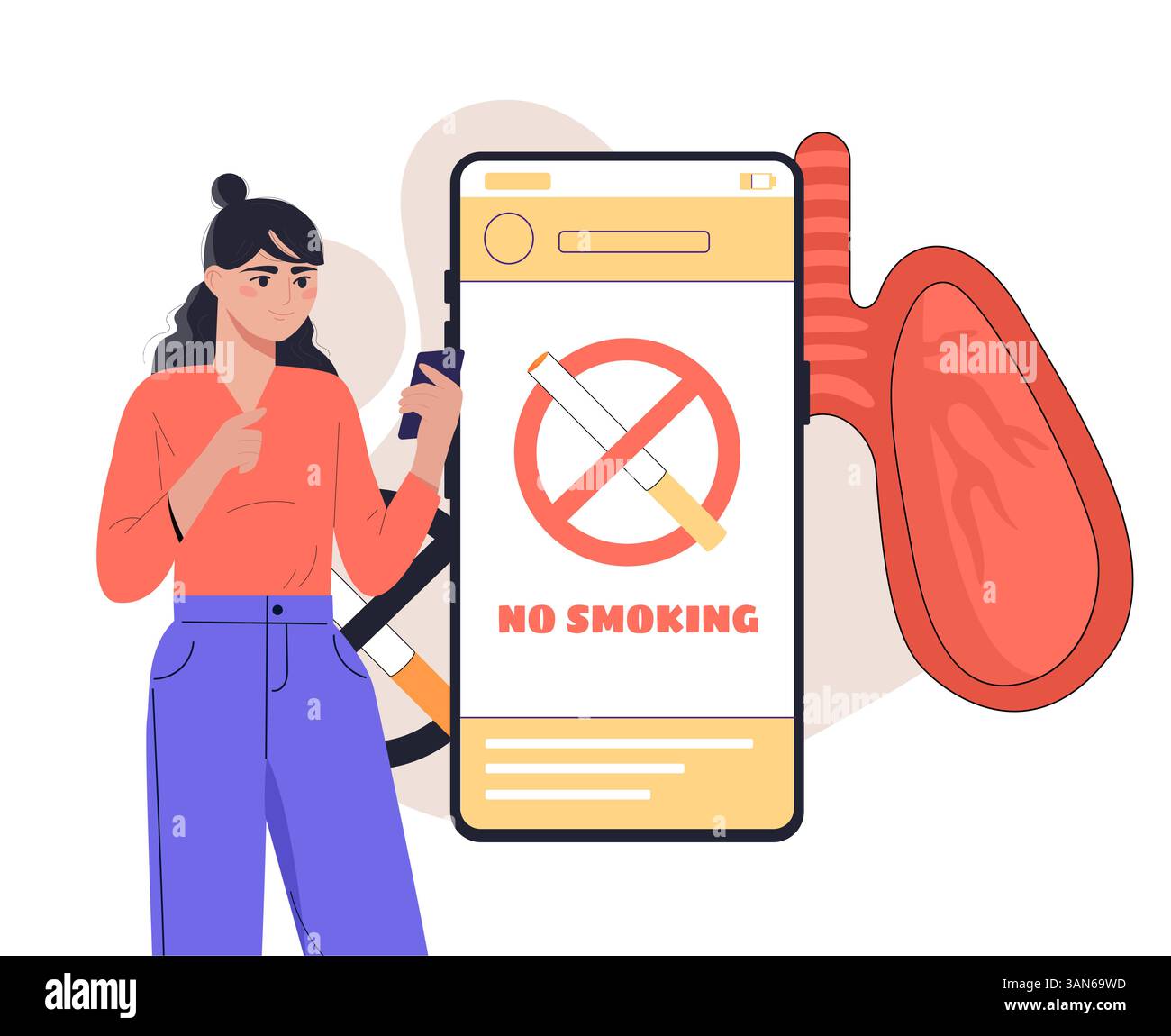 Smoking prevention vector Cut Out Stock Images & Pictures - Alamy