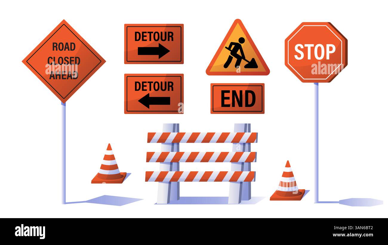 Visual road alert Cut Out Stock Images & Pictures - Alamy