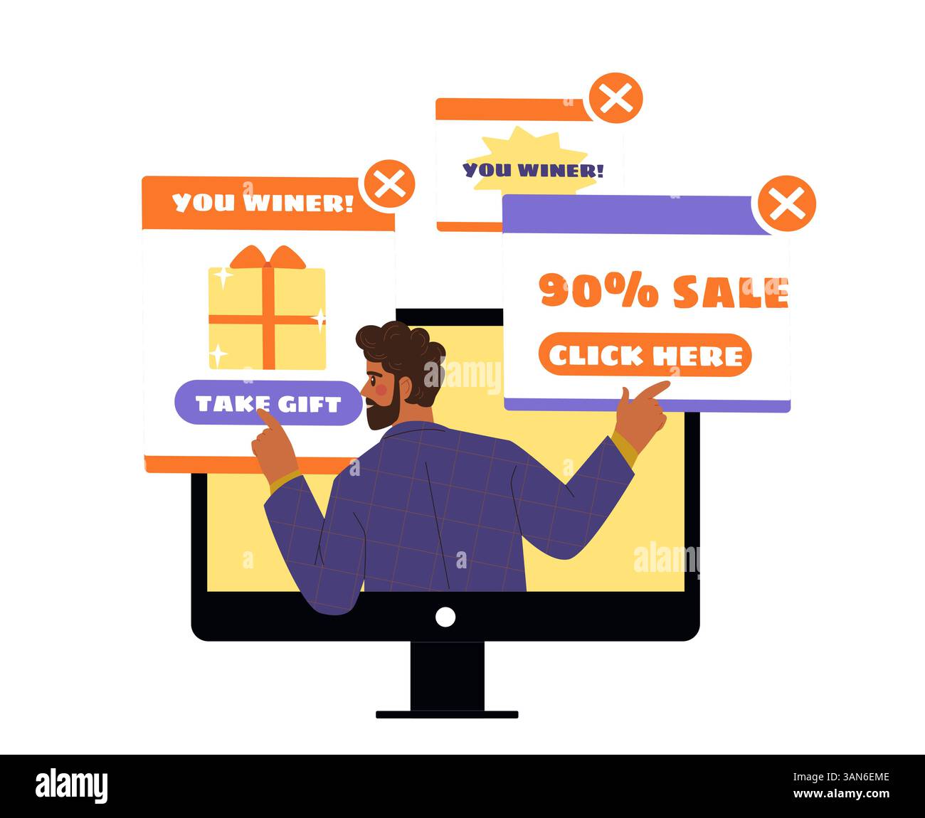 Pop up ad internet Stock Vector Images - Alamy