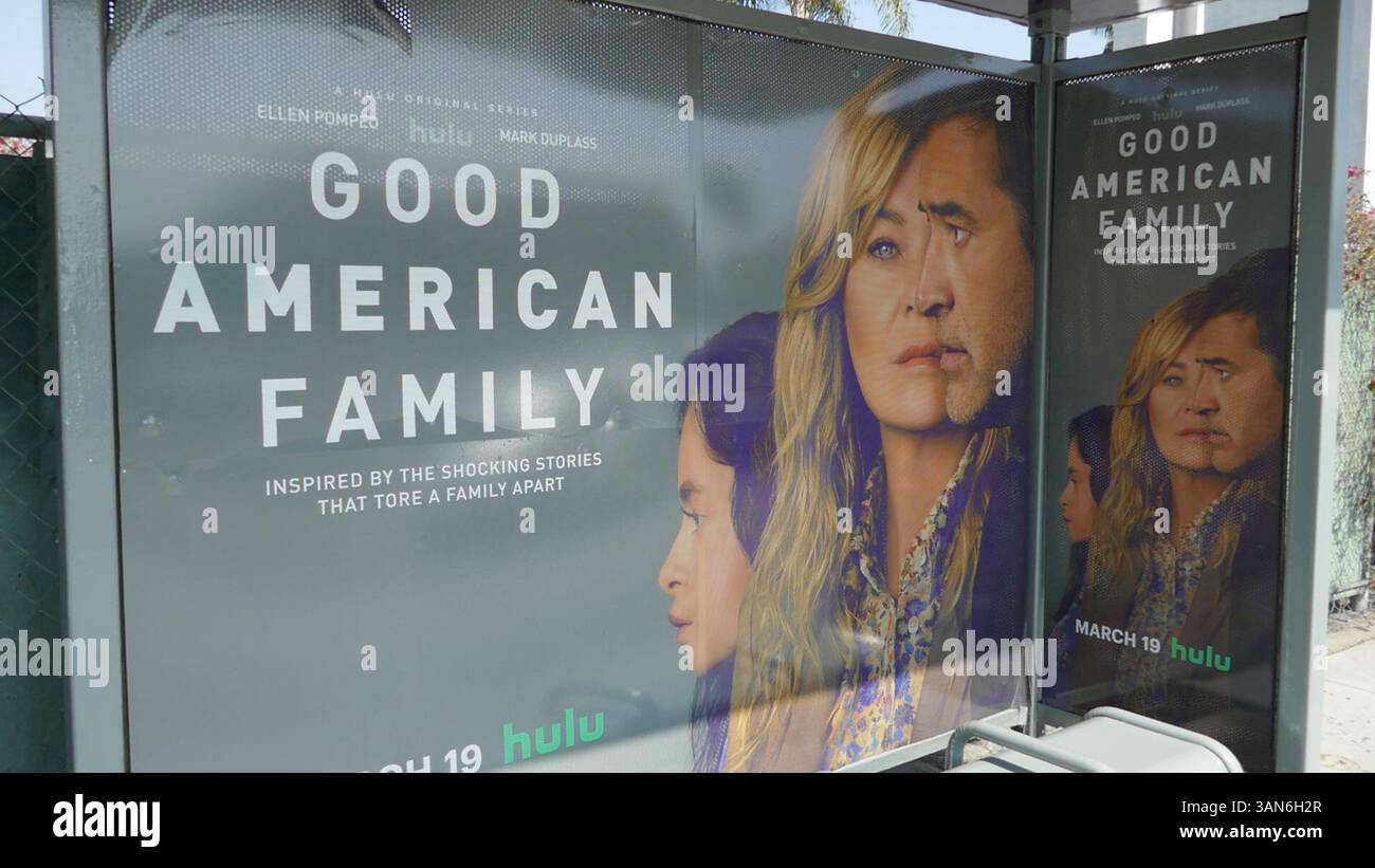 Venice, California, USA 13th April 2025 Good American Family Bus Stop ...