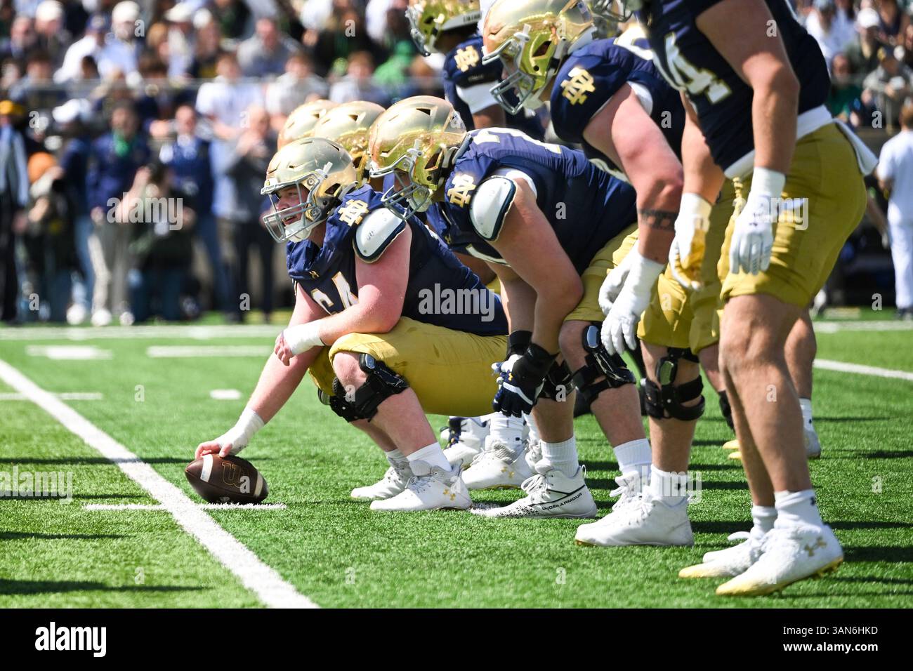 SOUTH BEND, IN - APRIL 12: Notre Dame OL Joe Otting (64) during the ...