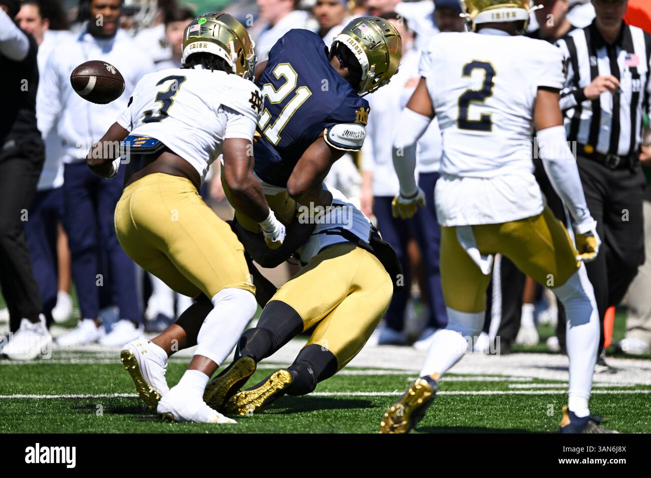 SOUTH BEND, IN - APRIL 12: Notre Dame S Adon Shuler (8) hits Notre Dame ...