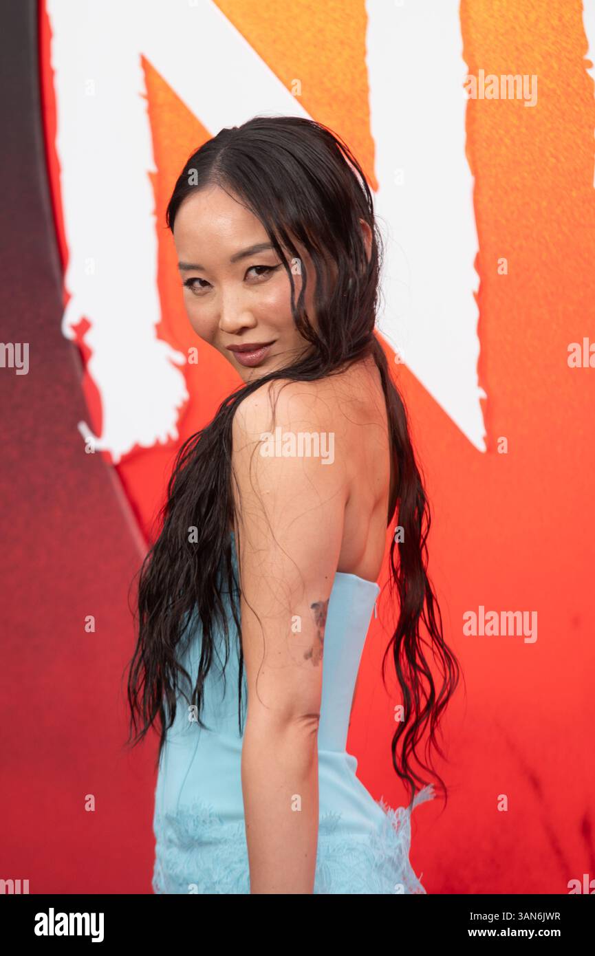 London, United Kingdom. 14th April 2025. Li Jun Li on the red carpet at “The Sinners” European ...