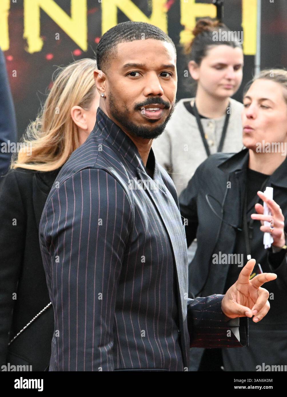 LONDON, ENGLAND - APRIL 14 2025: Michael B. Jordan attends Sinners ...