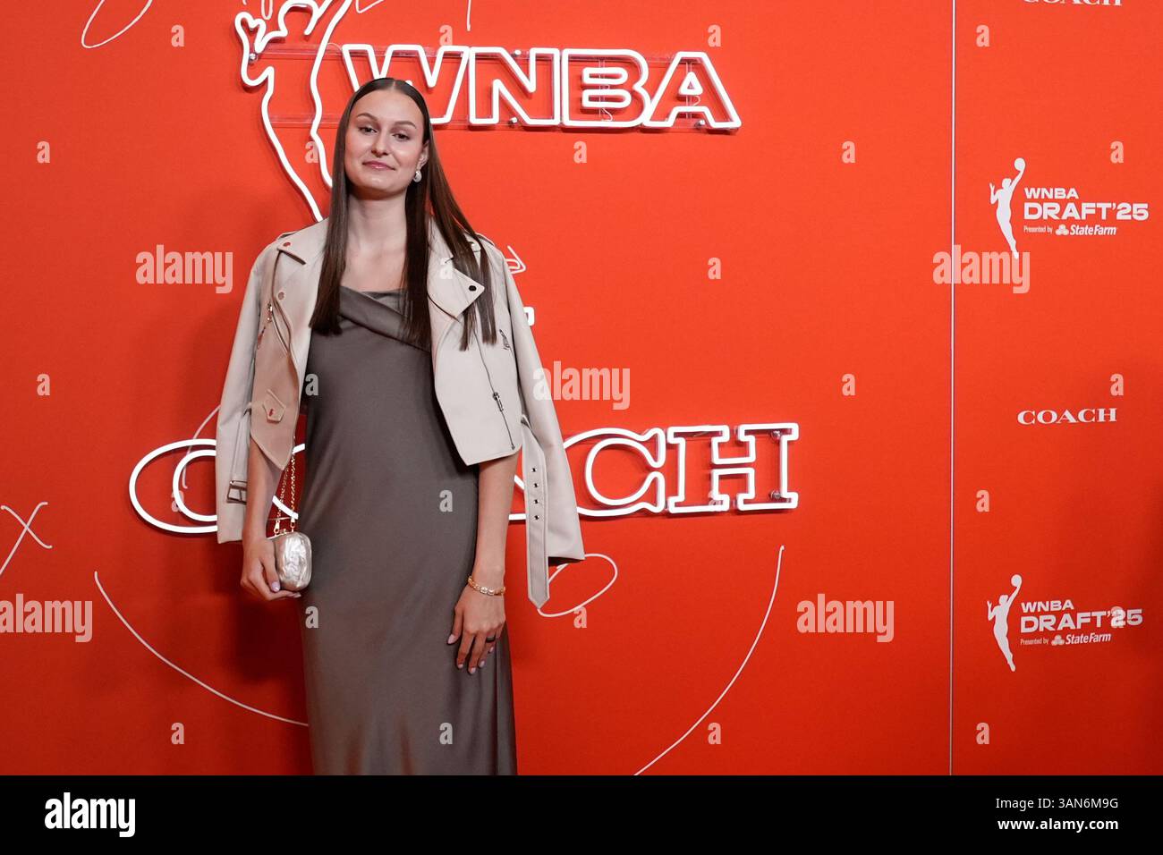 Ajsa Sivka poses before the WNBA basketball draft, Monday, April 14 ...