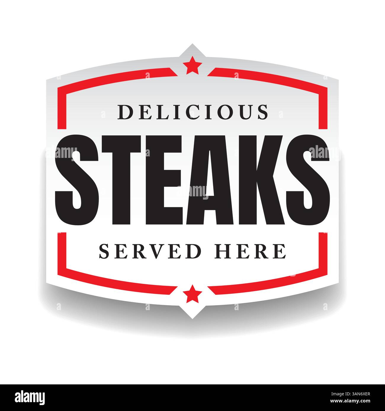 Delicious Steaks sign label retro vector Stock Vector Image & Art - Alamy