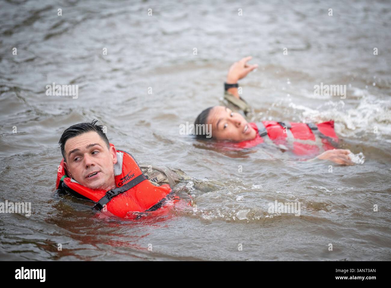 This image provided by the U.S. Air Force shows Capt. Seth Deltenre, left, and 1st Lt. Gabrielle ...