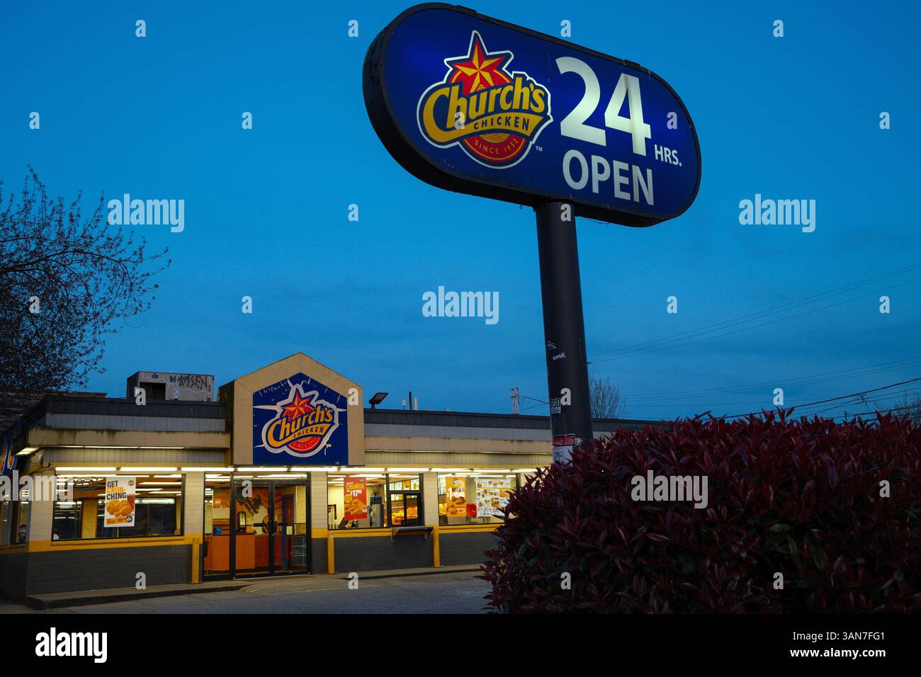 Church's Chicken Along East Hastings Street, Vancouver, BC Stock Photo ...
