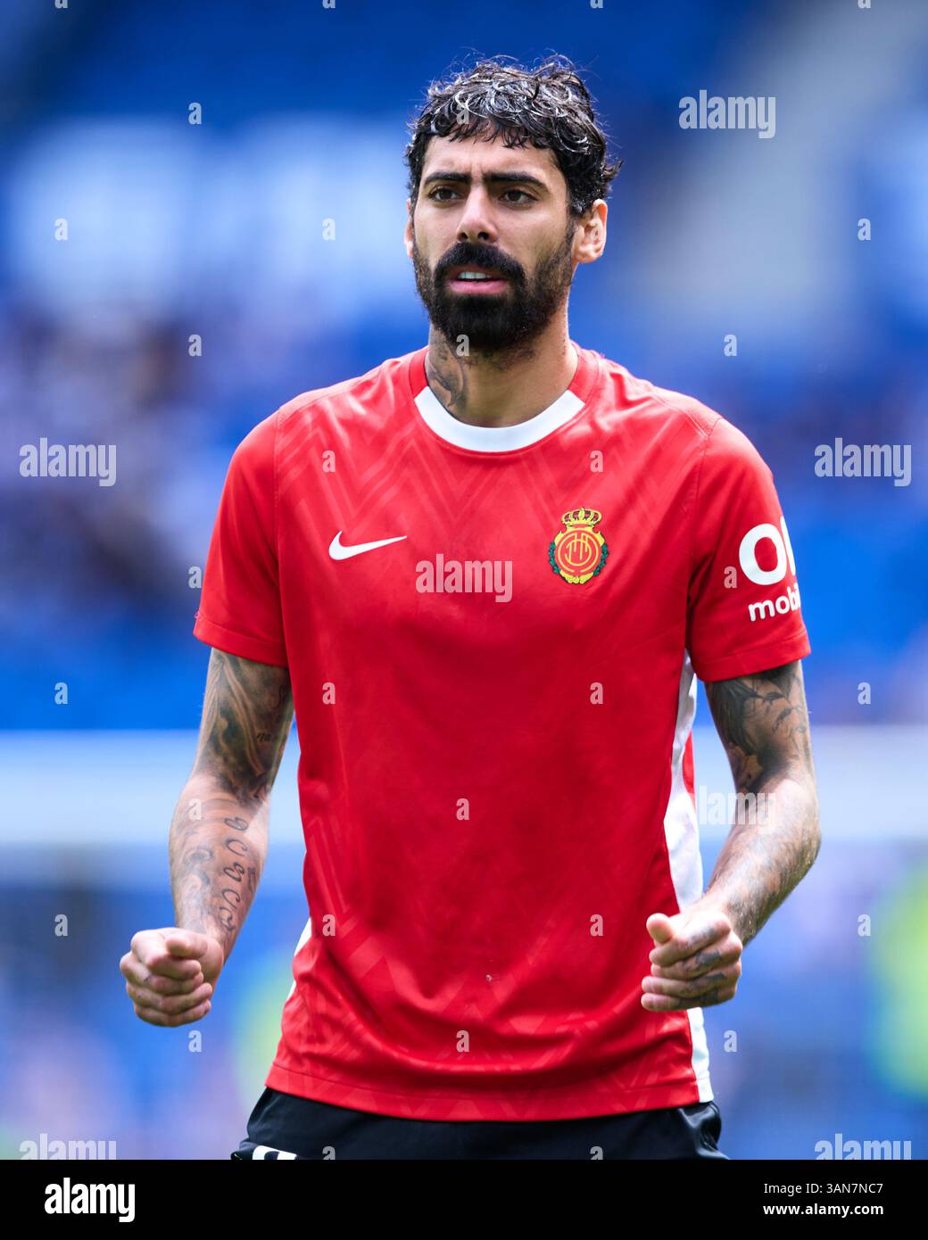 Samu Costa of RCD Mallorca warms up prior to the LaLiga EA Sports match ...